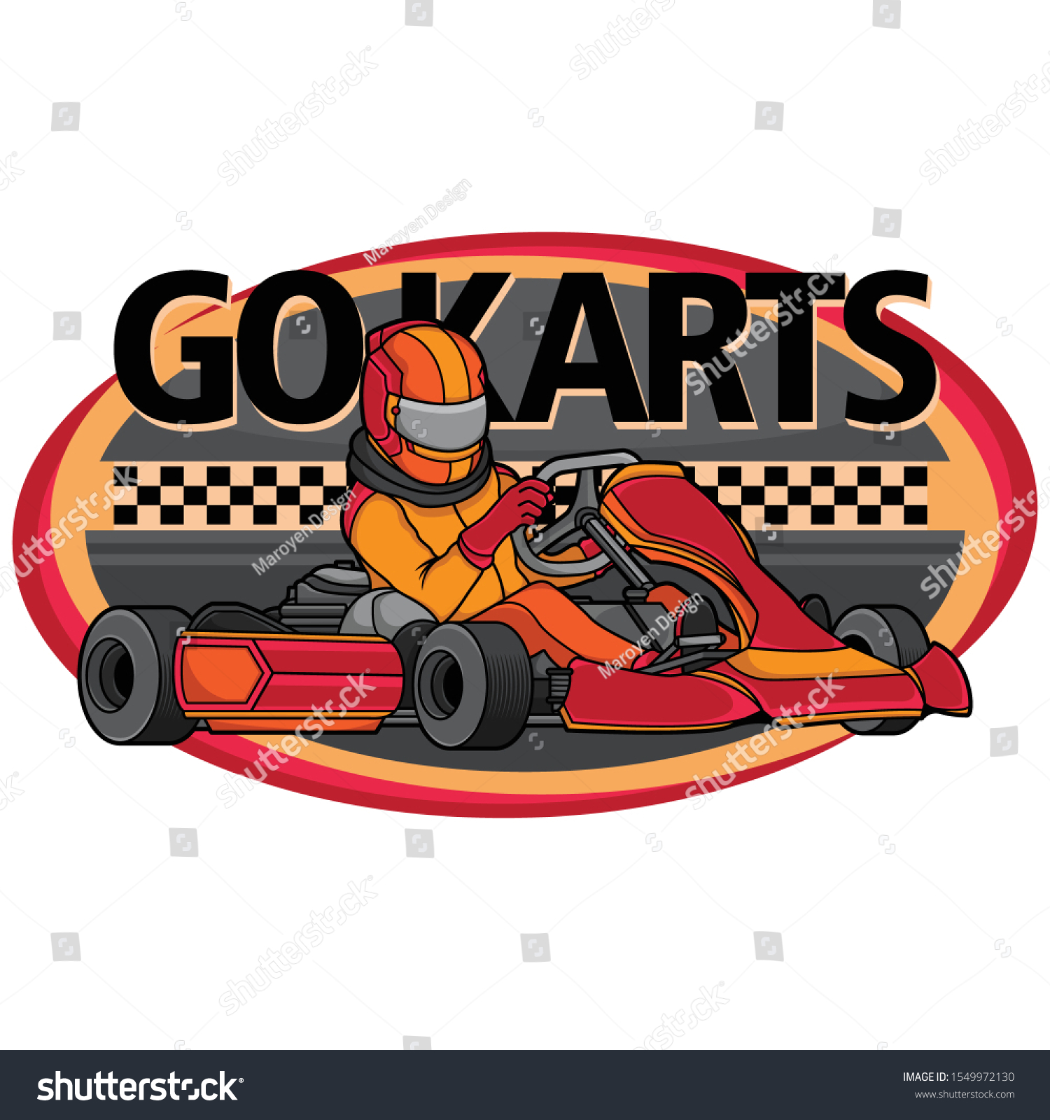 Design Logo Go Karts Vector Eps Stock Vector (Royalty Free) 1549972130