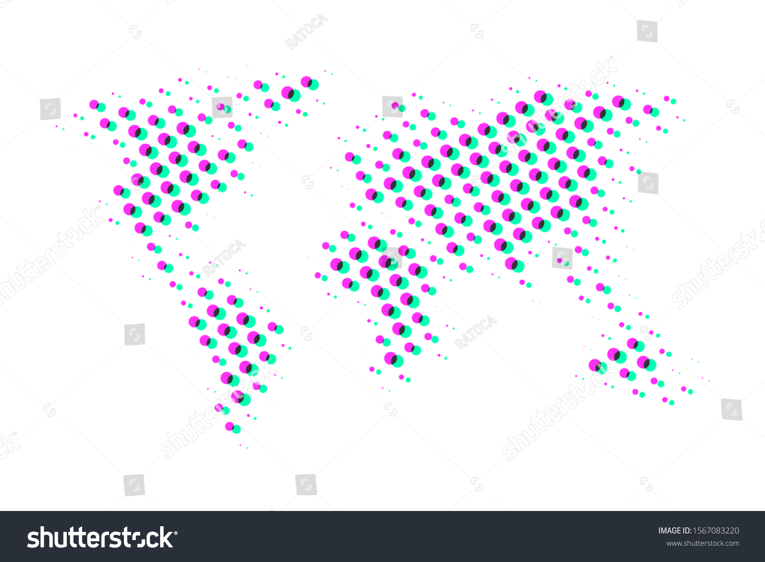 Design World Map Visual Effect Stock Vector (Royalty Free) 1567083220