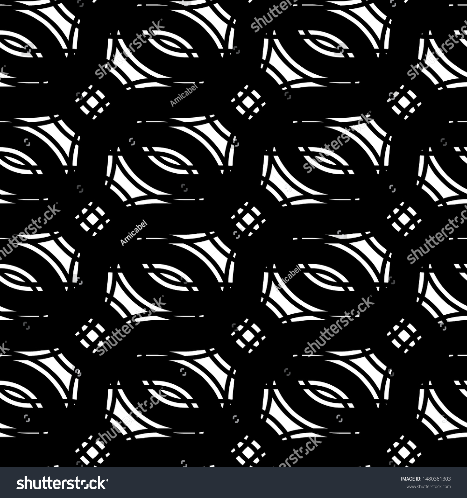 Design Seamless Grating Pattern Abstract Monochrome Stock Vector ...