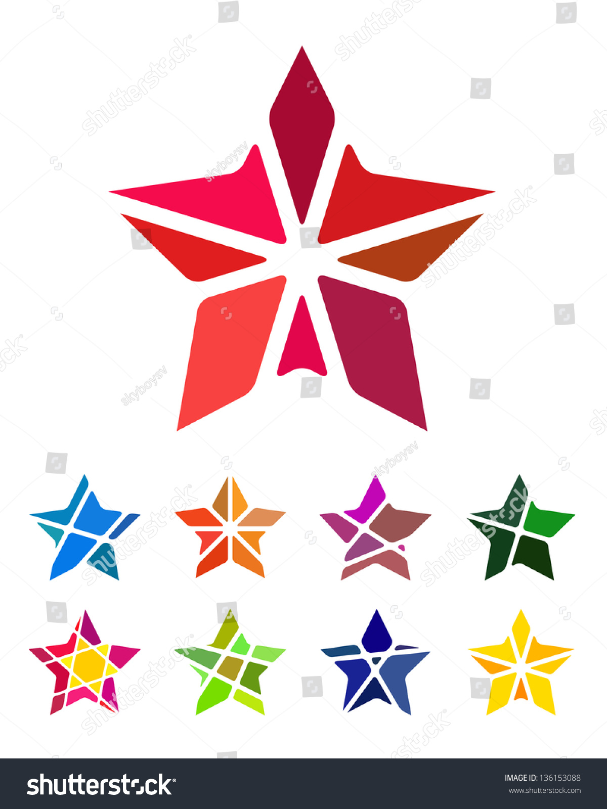 Design Star Logo Element Abstract Star Stock Vector (Royalty Free ...