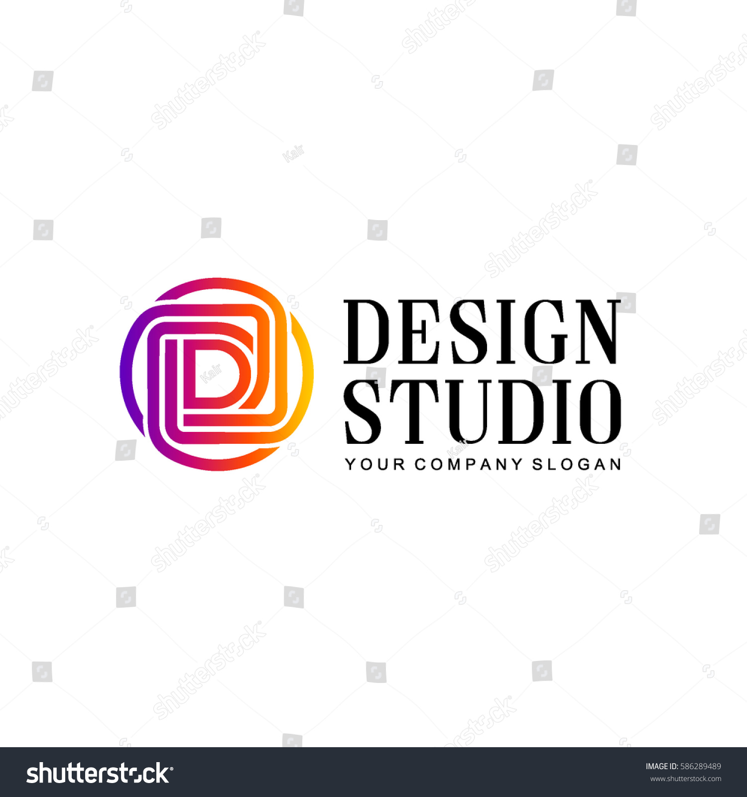 Design Studio Vector Logo Design Template Stock Vector (Royalty Free ...