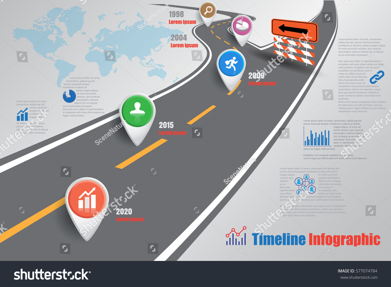 Design Template Road Map Timeline Infographic Stock Vector (Royalty ...