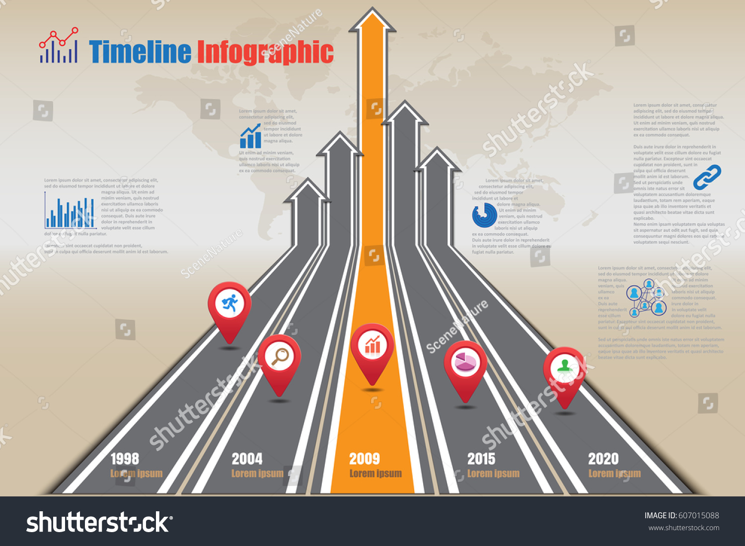 Design Template Road Map Timeline Infographic Stock Vector (Royalty ...