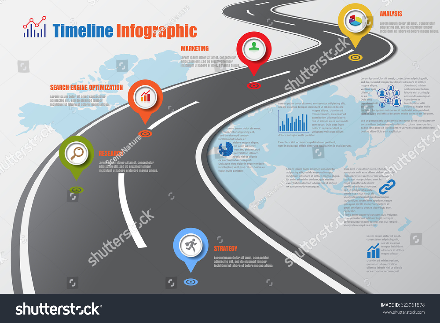 Design Template Road Map Timeline Infographic Stock Vector (Royalty ...