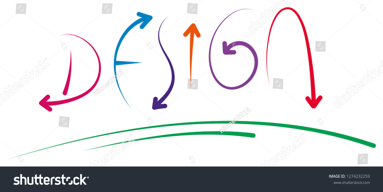 Design Word Hand Drawn Vector Stock Vector (Royalty Free) 1274232259 ...