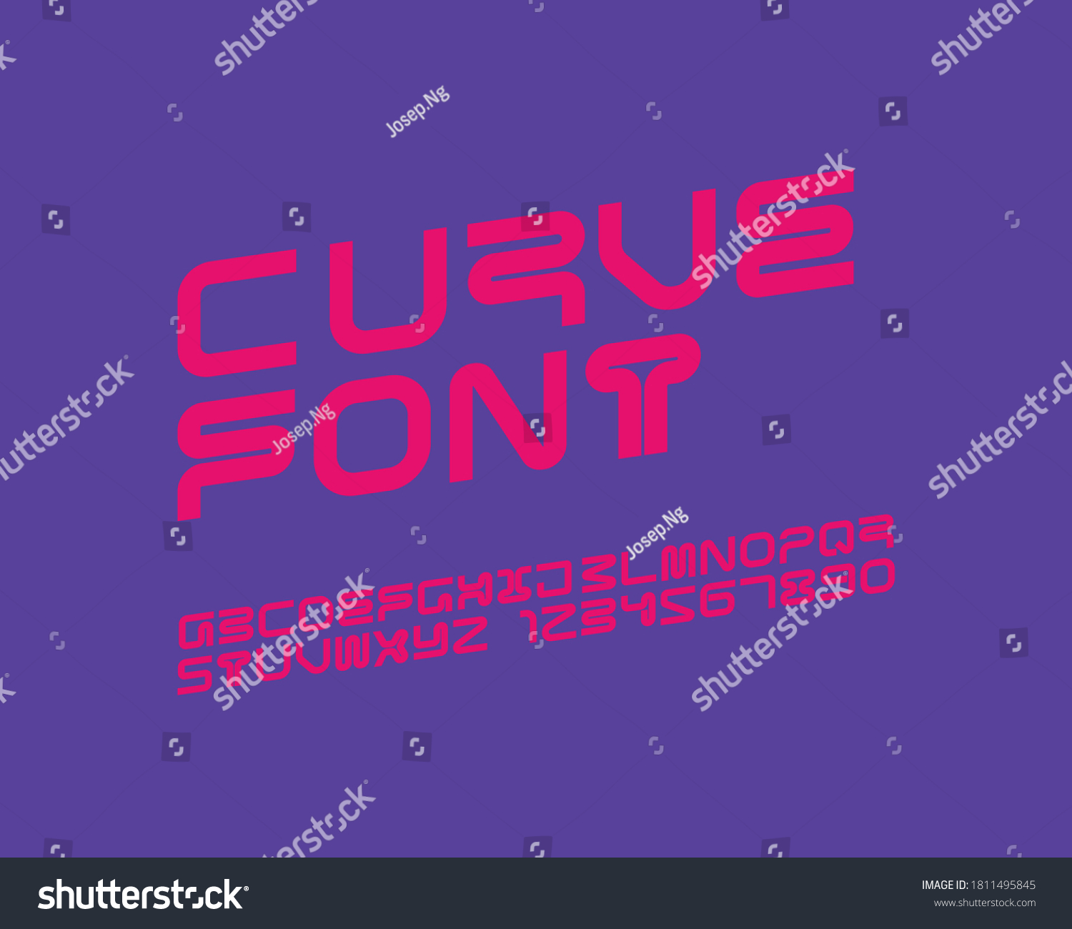 Designer Curve Font Vector Format Stock Vector (Royalty Free ...