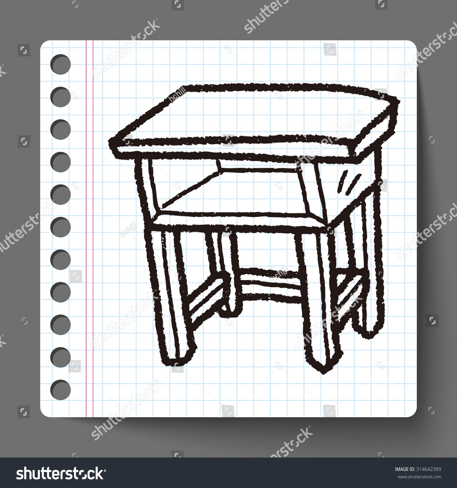 Desk Doodle Stock Vector (Royalty Free) 314642399 | Shutterstock