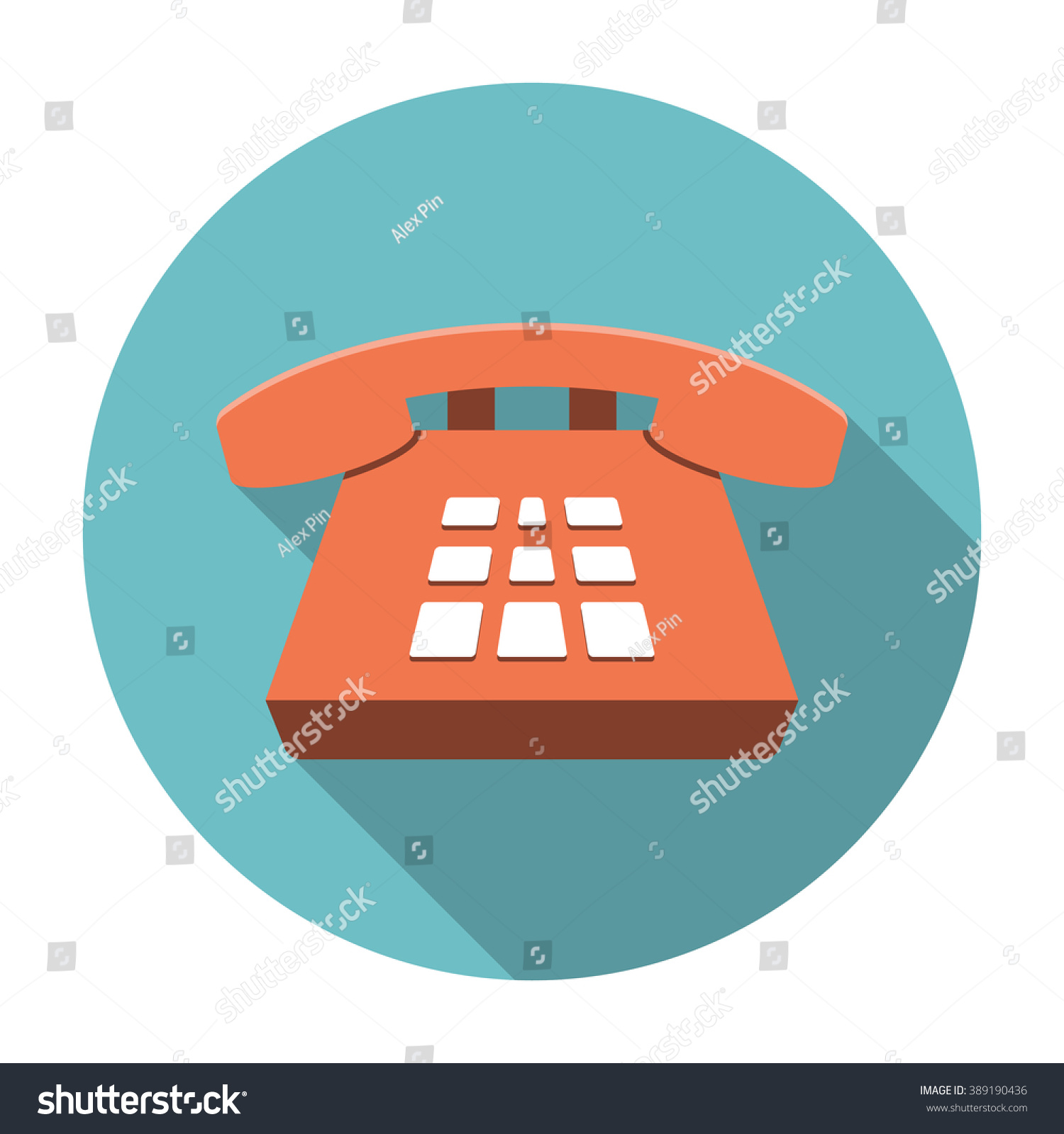 Desk Phone Icon Flat Stock Vector (Royalty Free) 389190436 | Shutterstock