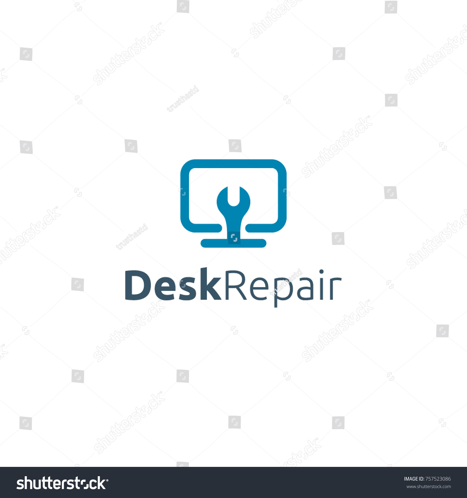 Desk Repair Logo Vector Stock Vector (Royalty Free) 757523086