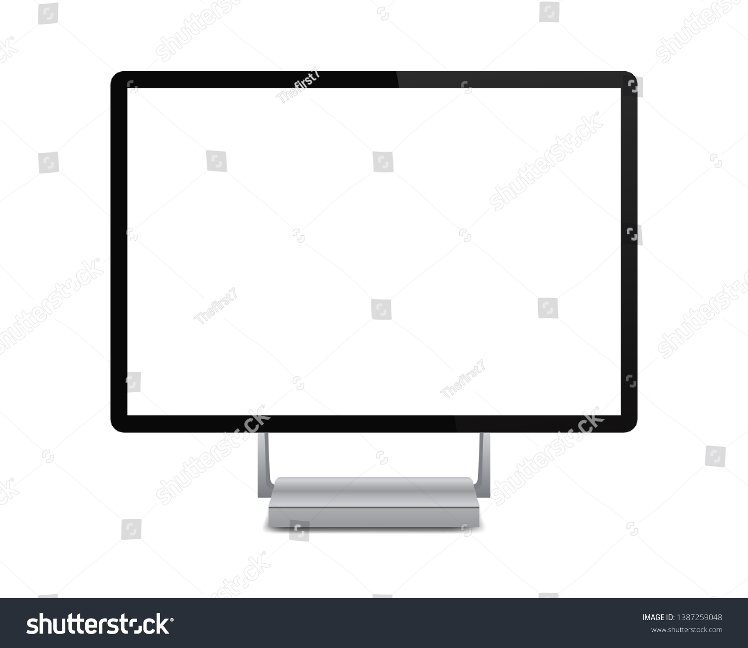 Desktop Computer Display Blank Screen Isolated: เวกเตอร์สต็อก (ปลอดค่า ...