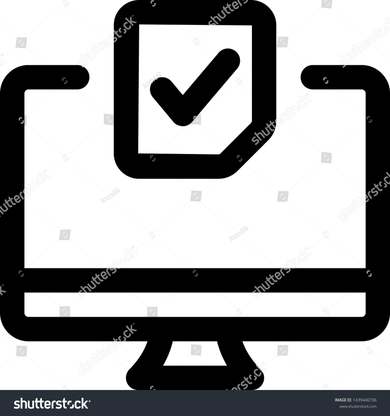 Desktop Computer Counting State Election Result Stock Vector (Royalty ...