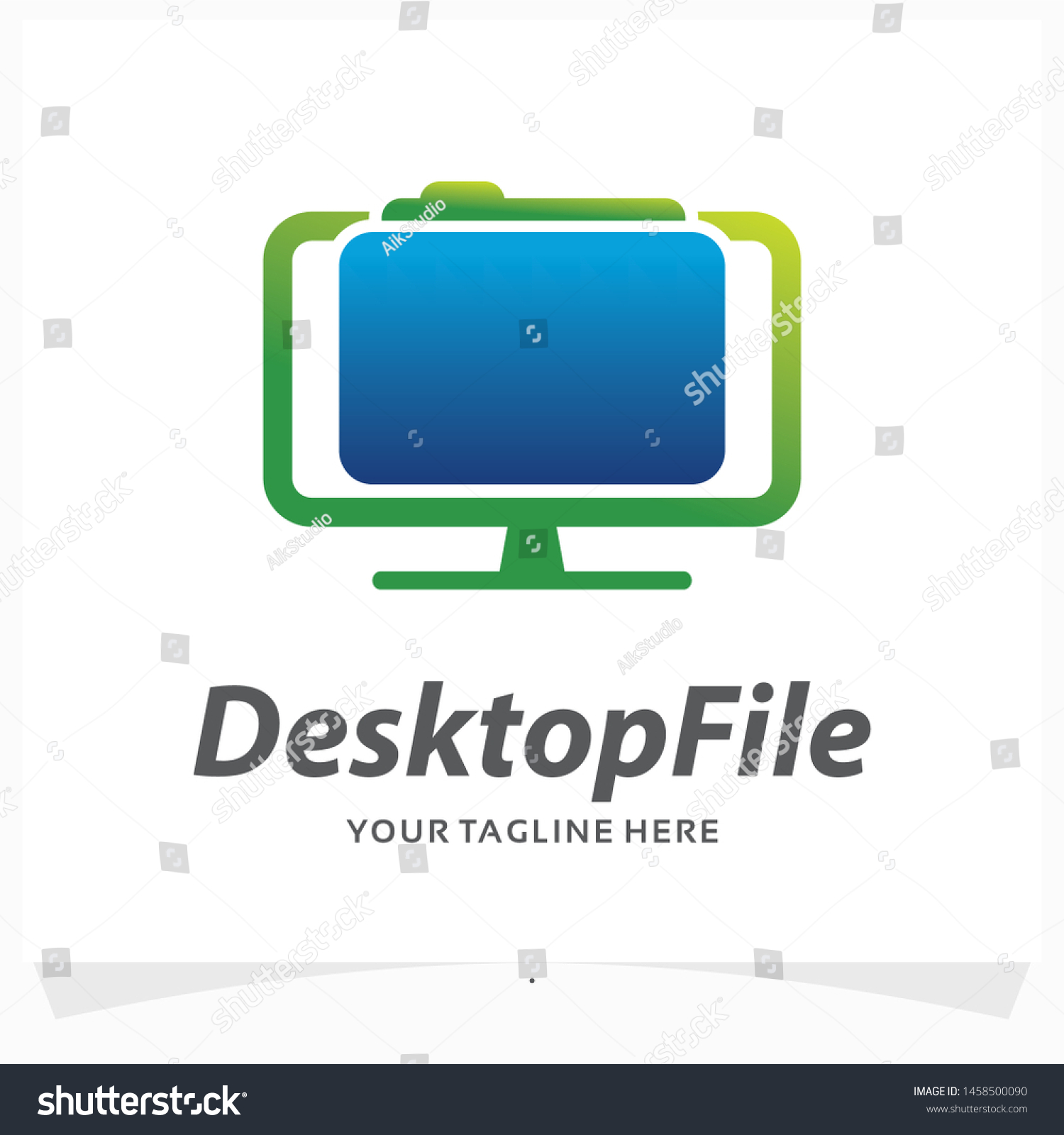 Desktop File Logo Design Template Stock Vector (Royalty Free ...