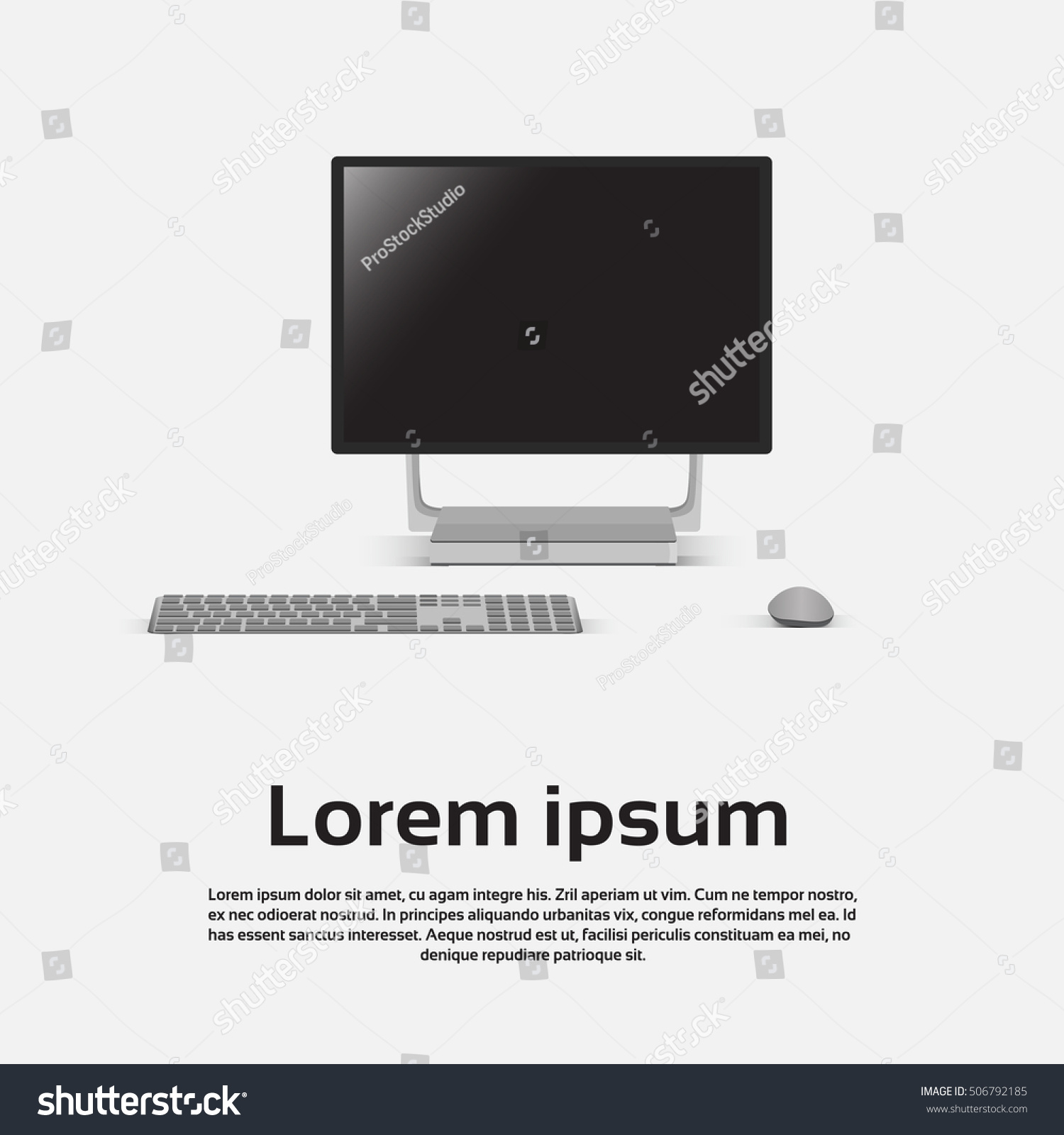 Desktop Logo Modern Computer Workstation Icon Stock Vector (Royalty ...