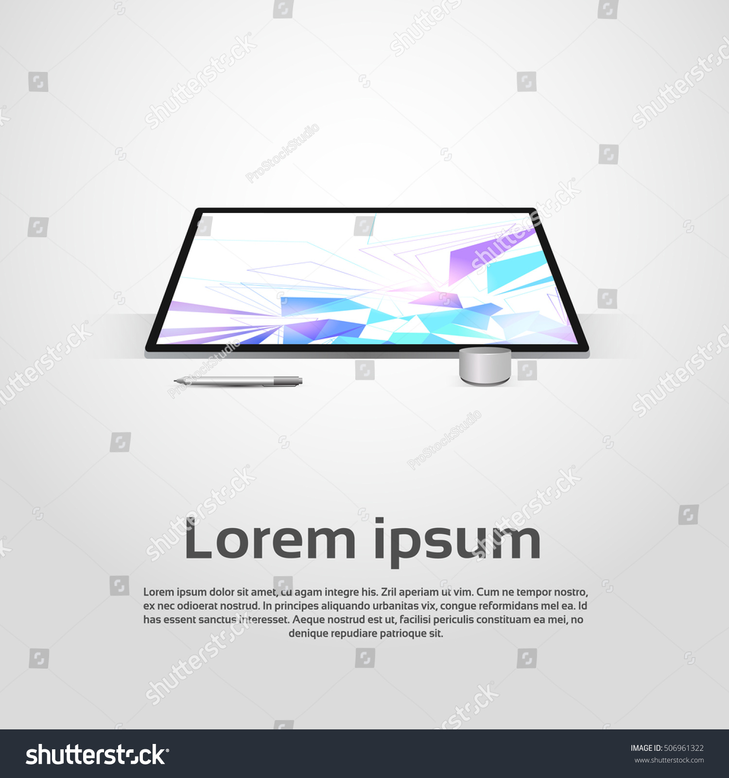 Desktop Logo Modern Computer Workstation Icon Stock Vector (Royalty ...