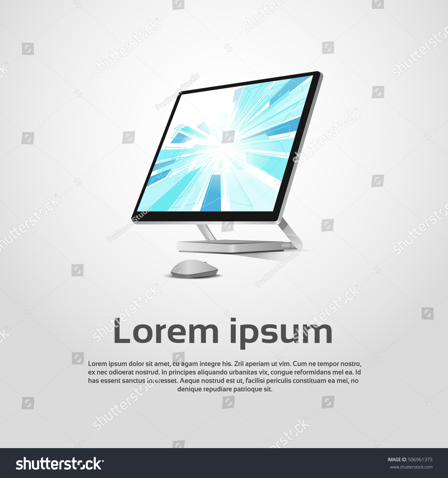 Desktop Logo Modern Computer Workstation Icon: เวกเตอร์สต็อก (ปลอดค่า ...