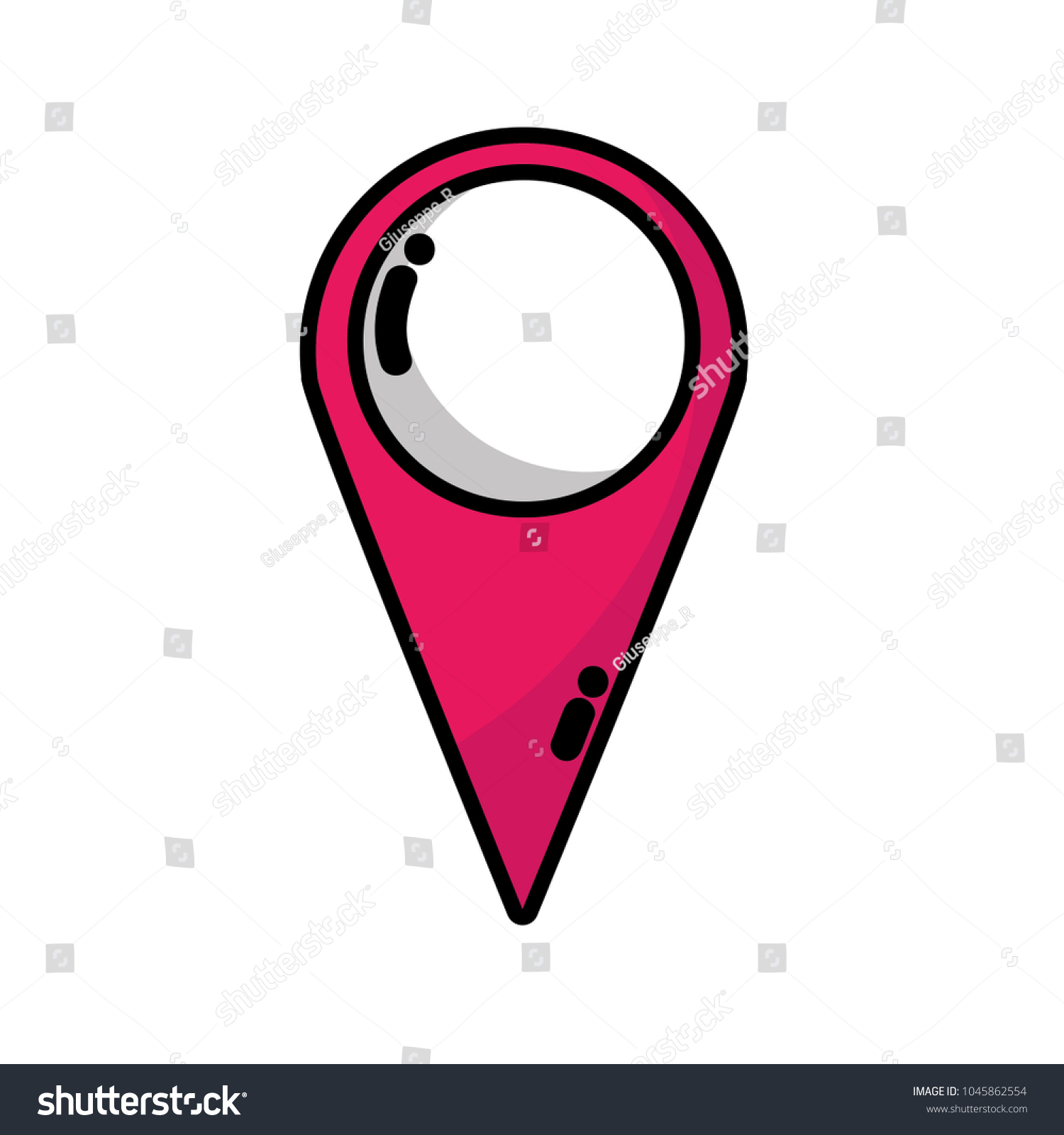 Destination Location Symbol Explore Map Stock Vector (Royalty Free ...