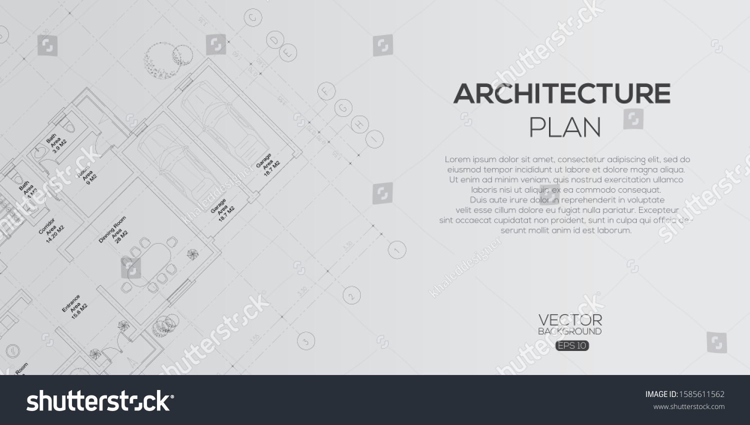 Detailed Architectural Plan Architectural Background Architectural ...