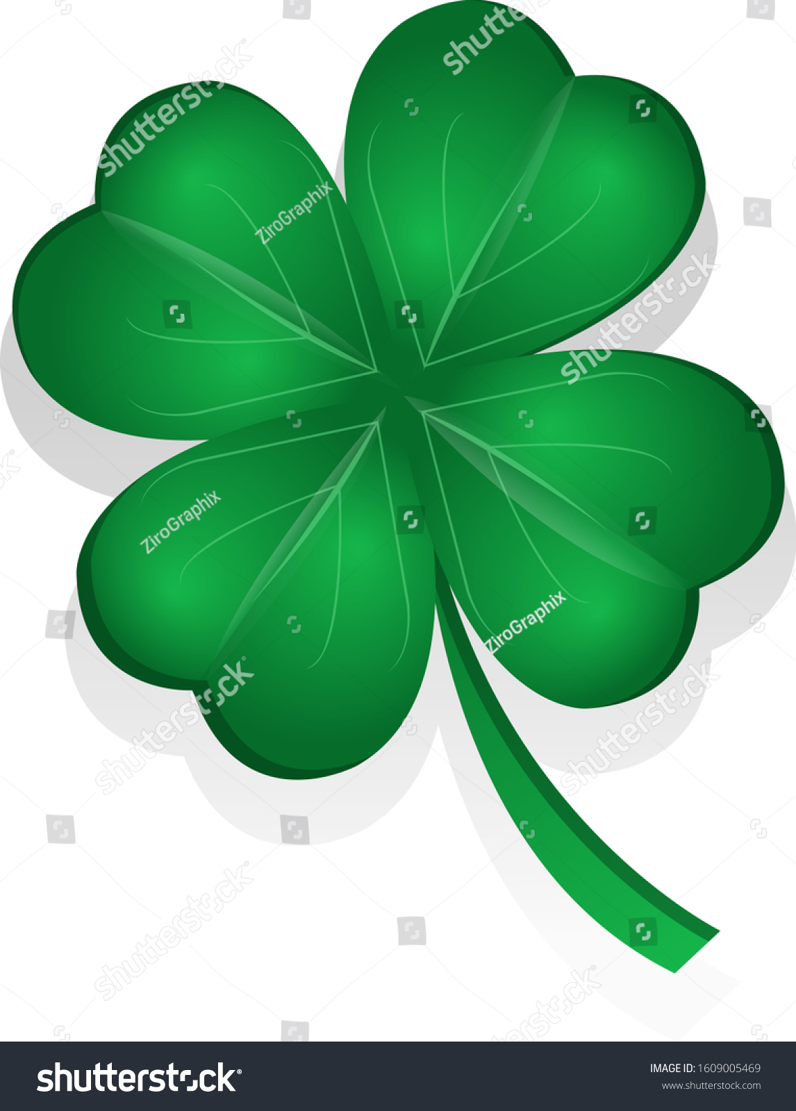 Detailed Clover Leaf Vector Illustration Design Stock Vector (Royalty ...