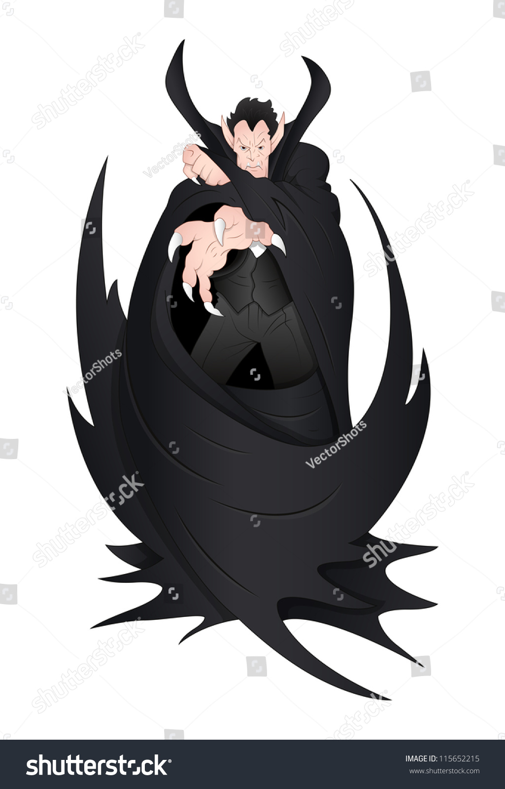 Detailed Dracula Vector Illustration Stock Vector (Royalty Free ...