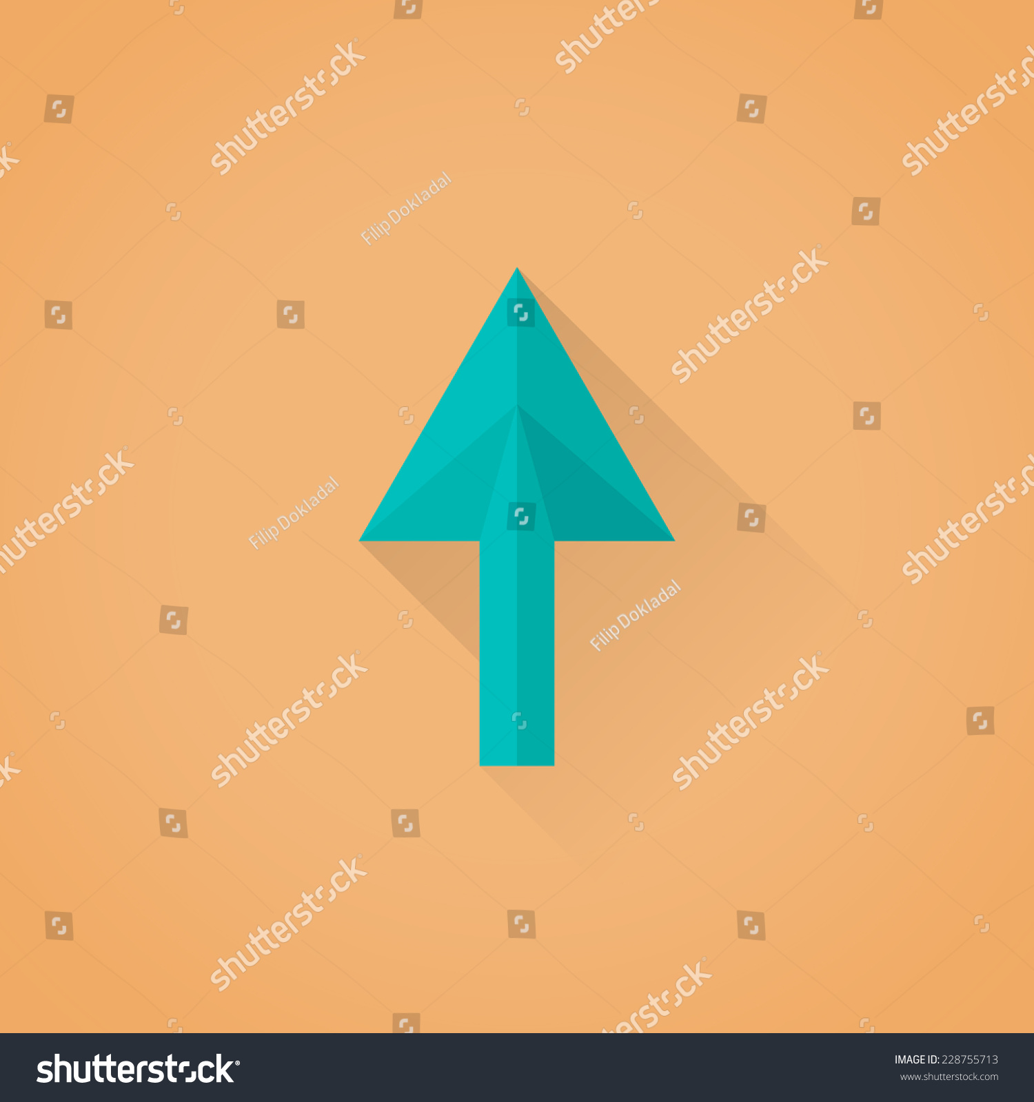 Detailed Flat Vector Arrow Symbol Icon Stock Vector (Royalty Free ...