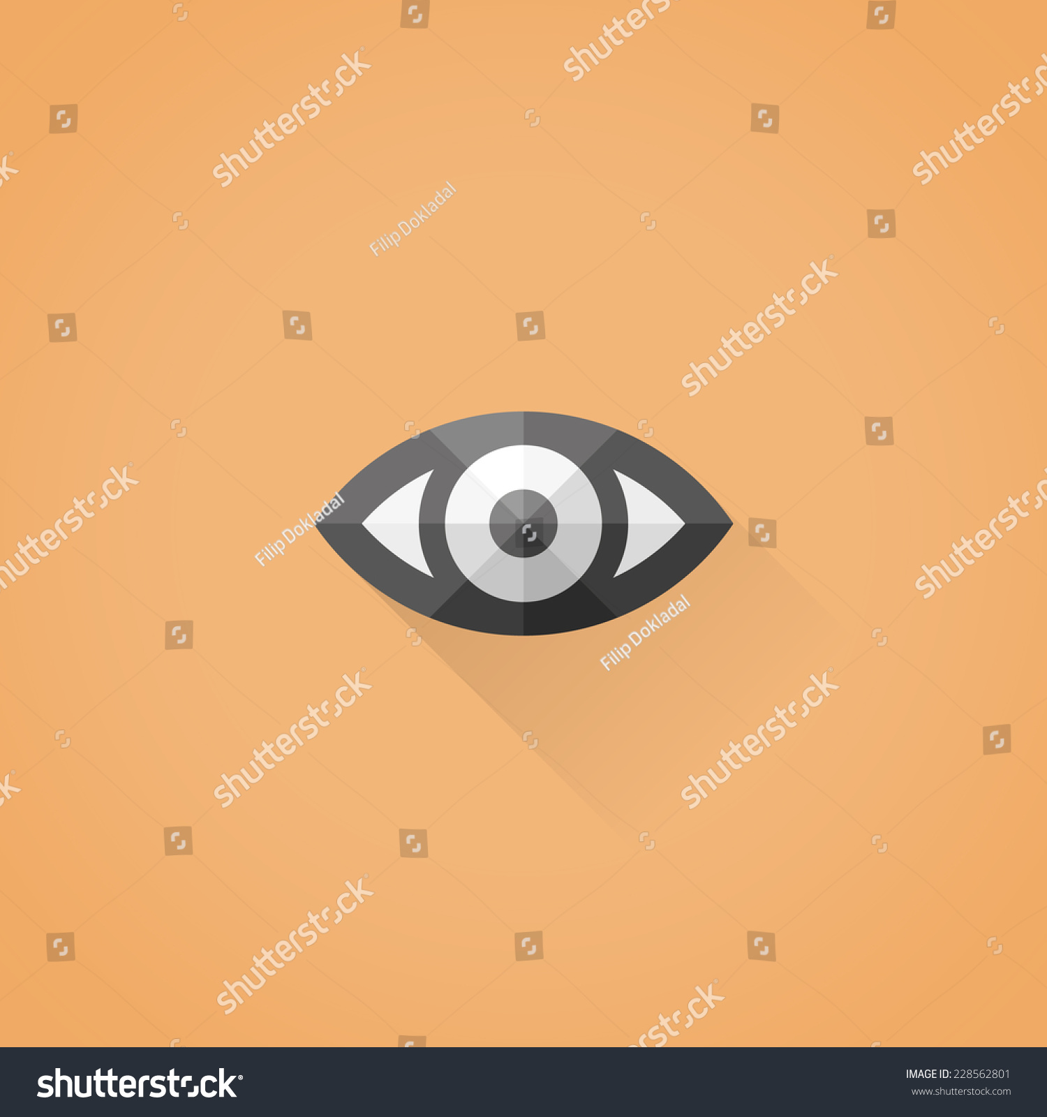 Detailed Flat Vector Eye Symbol Icon Stock Vector (Royalty Free) 228562801 | Shutterstock