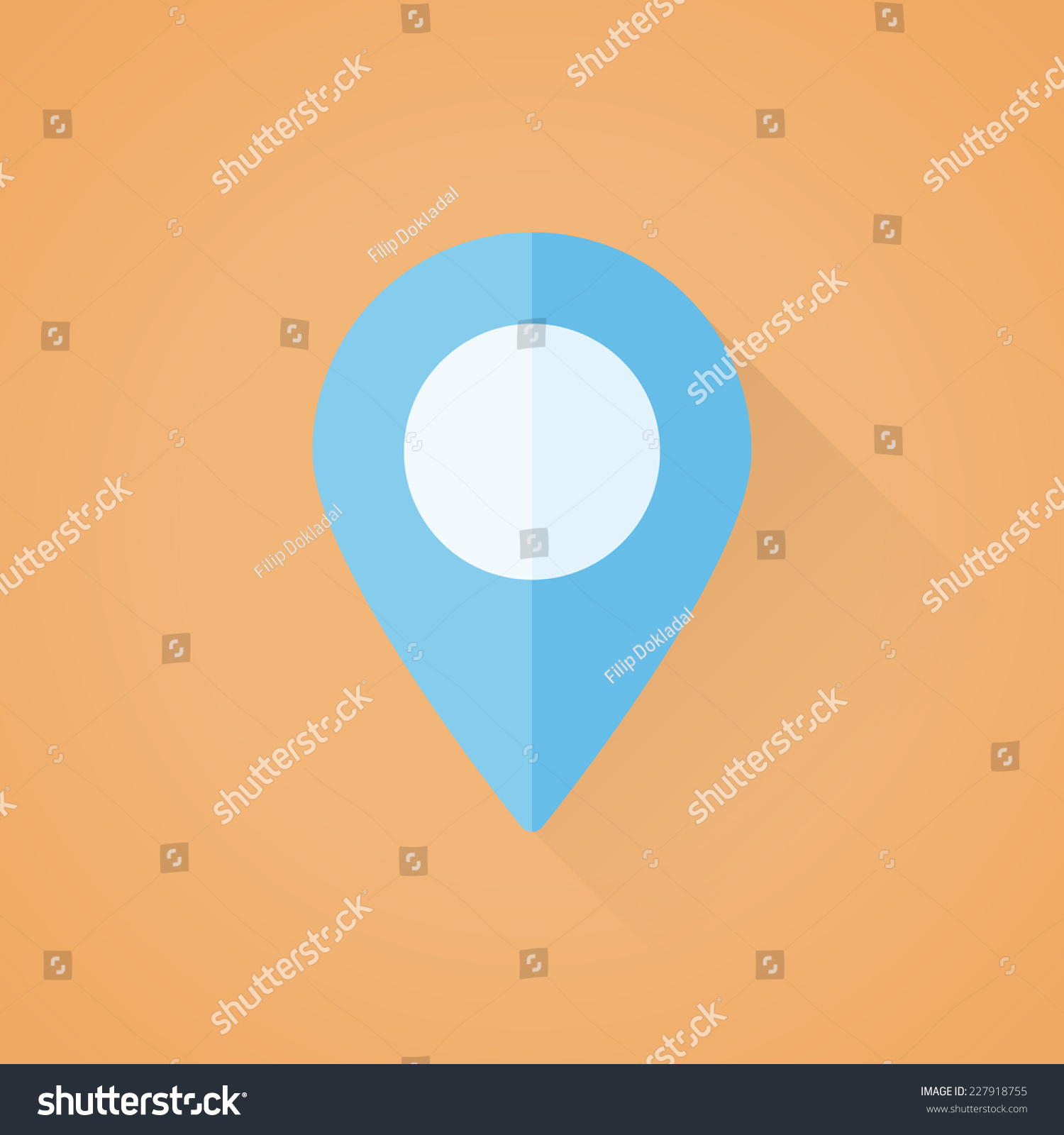 Detailed Flat Vector Map Pointer Symbol Stock Vector (Royalty Free ...