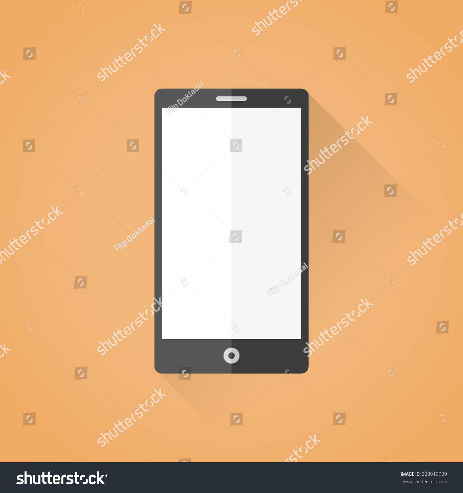 Detailed Flat Vector Smart Phone Template Stock Vector (Royalty Free ...