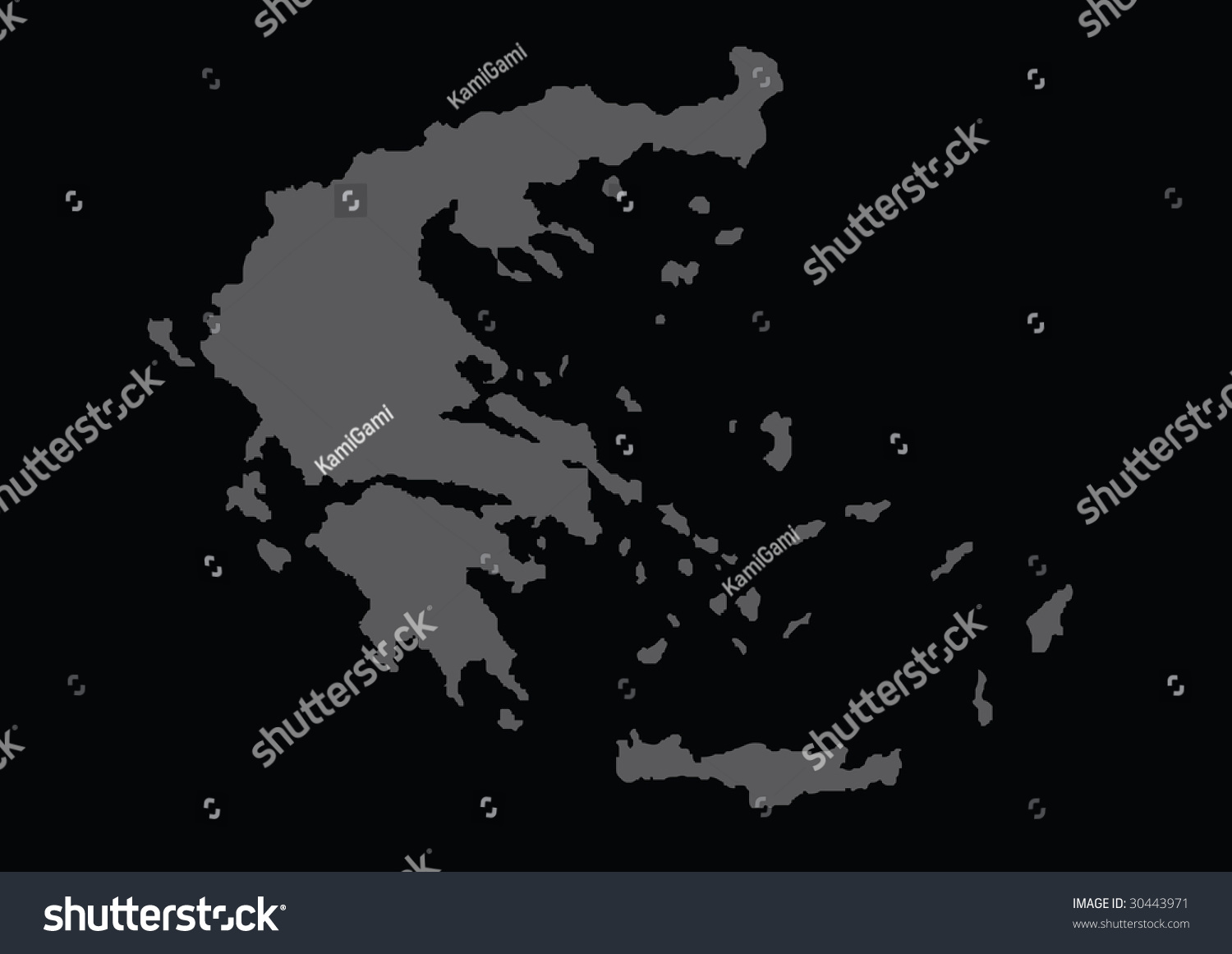 Detailed Vector Greece Map Border Lines Stock Vector (Royalty Free ...