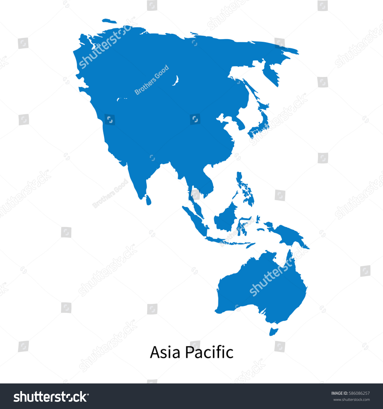 Detailed Vector Map Asia Pacific Region Stock Vector (Royalty Free ... Detailed Vector Map Asia Pacific Region Stock Vector (Royalty Free ...