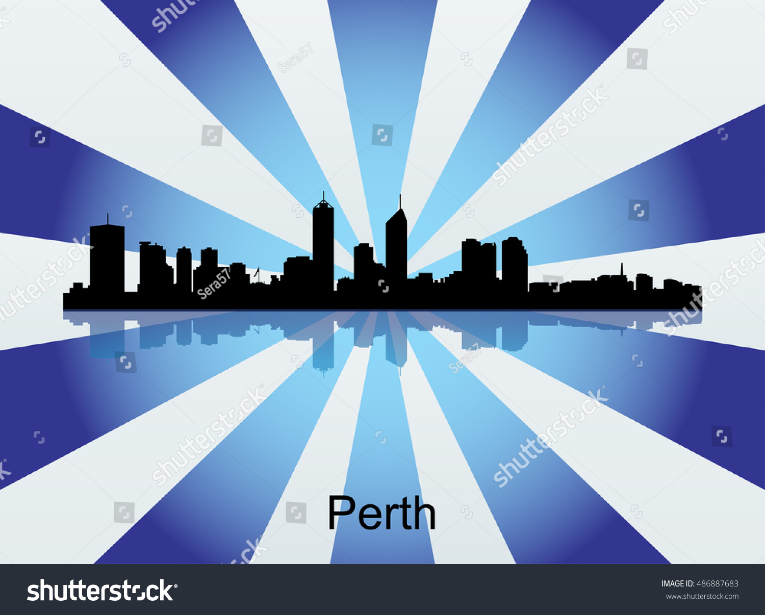 Detailed Vector Perth Silhouette Skyline Stock Vector (Royalty Free ...