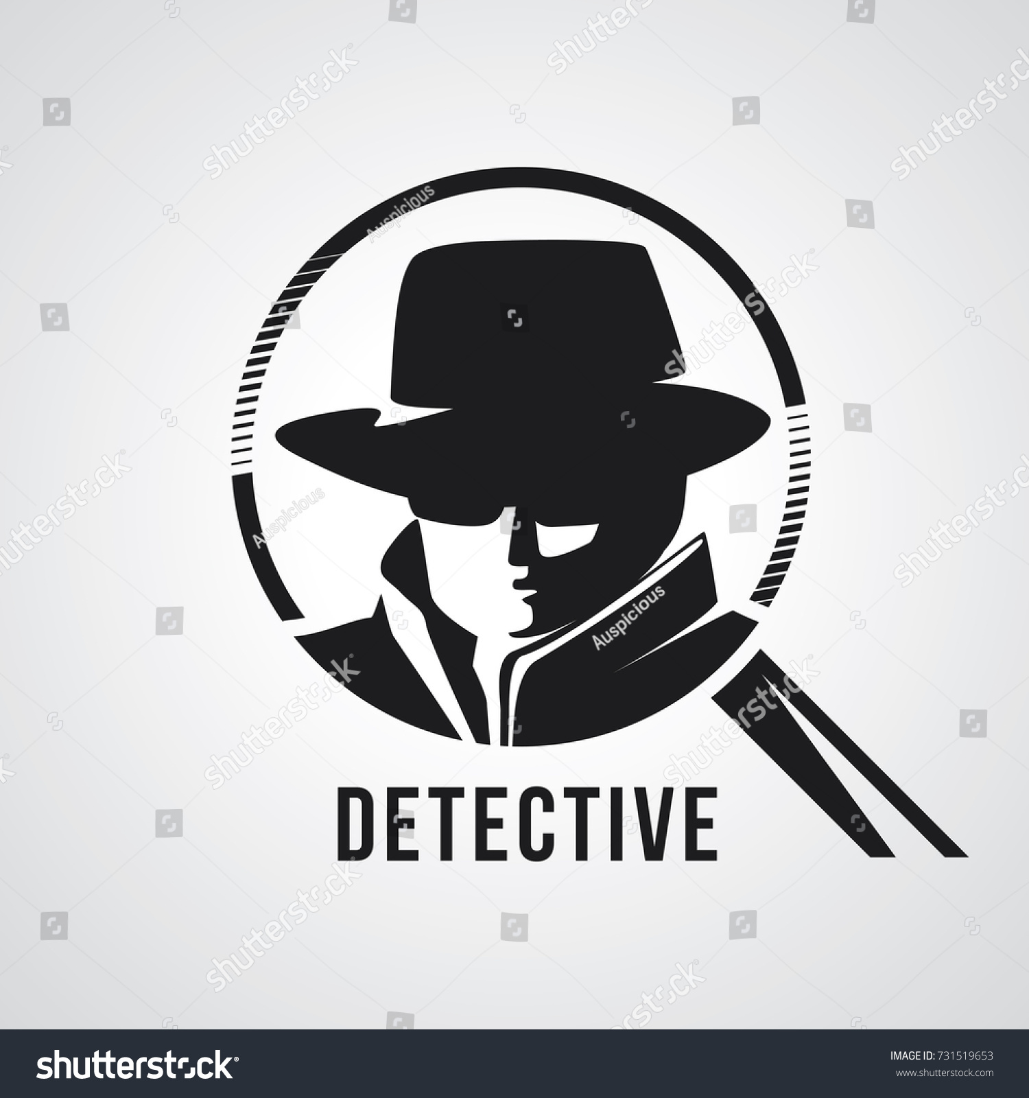 Detective Agent Icon Vector Illustration: เวกเตอร์สต็อก (ปลอดค่า ...