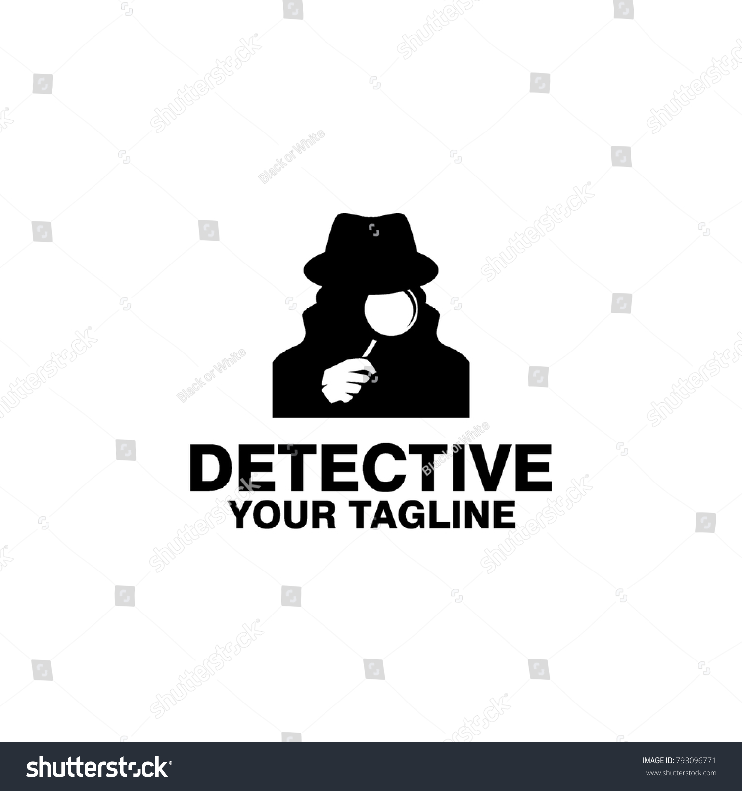 Detective Logo Design Stock Vector (Royalty Free) 793096771
