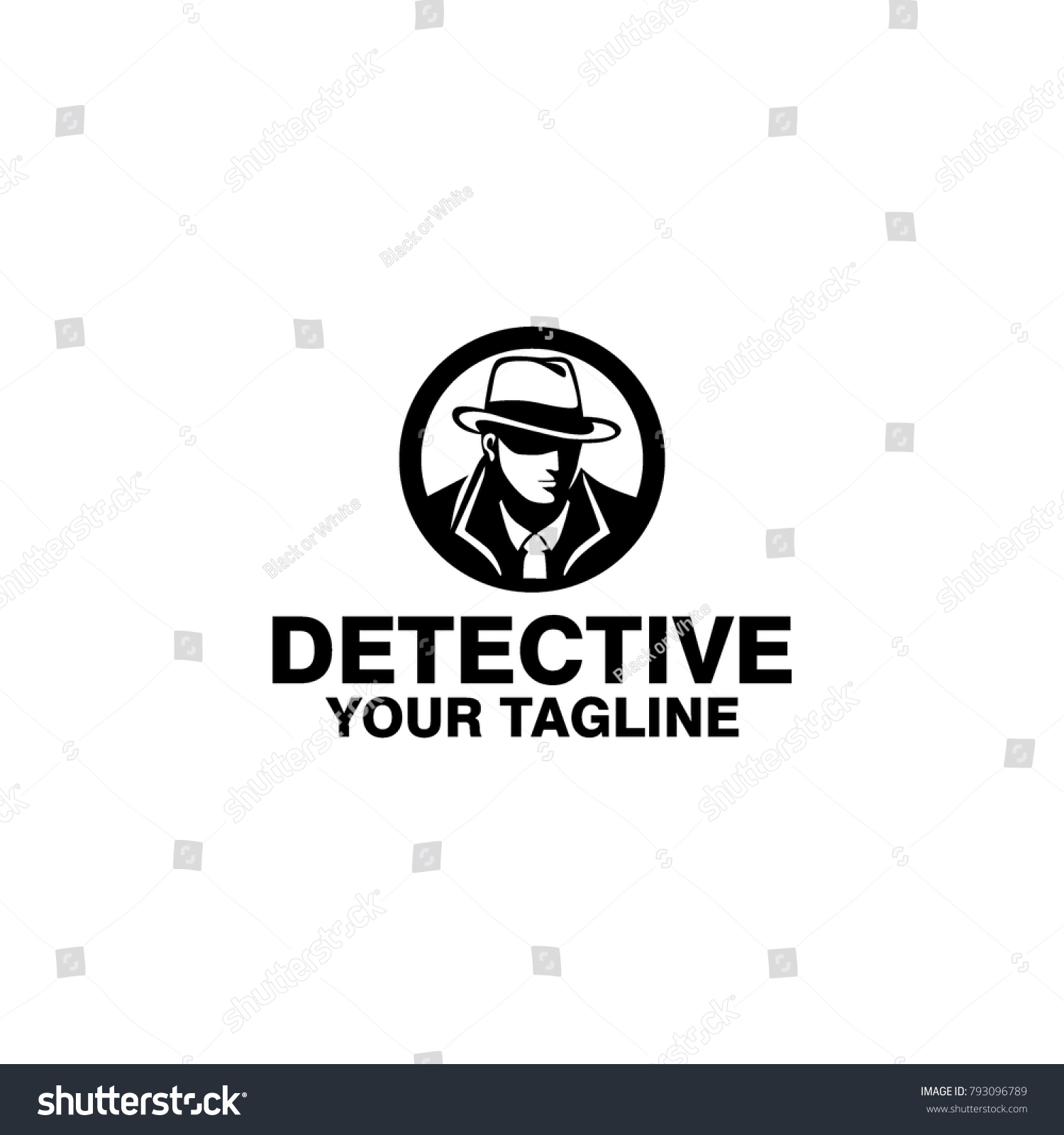 Detective Logo Design Stock Vector (Royalty Free) 793096789