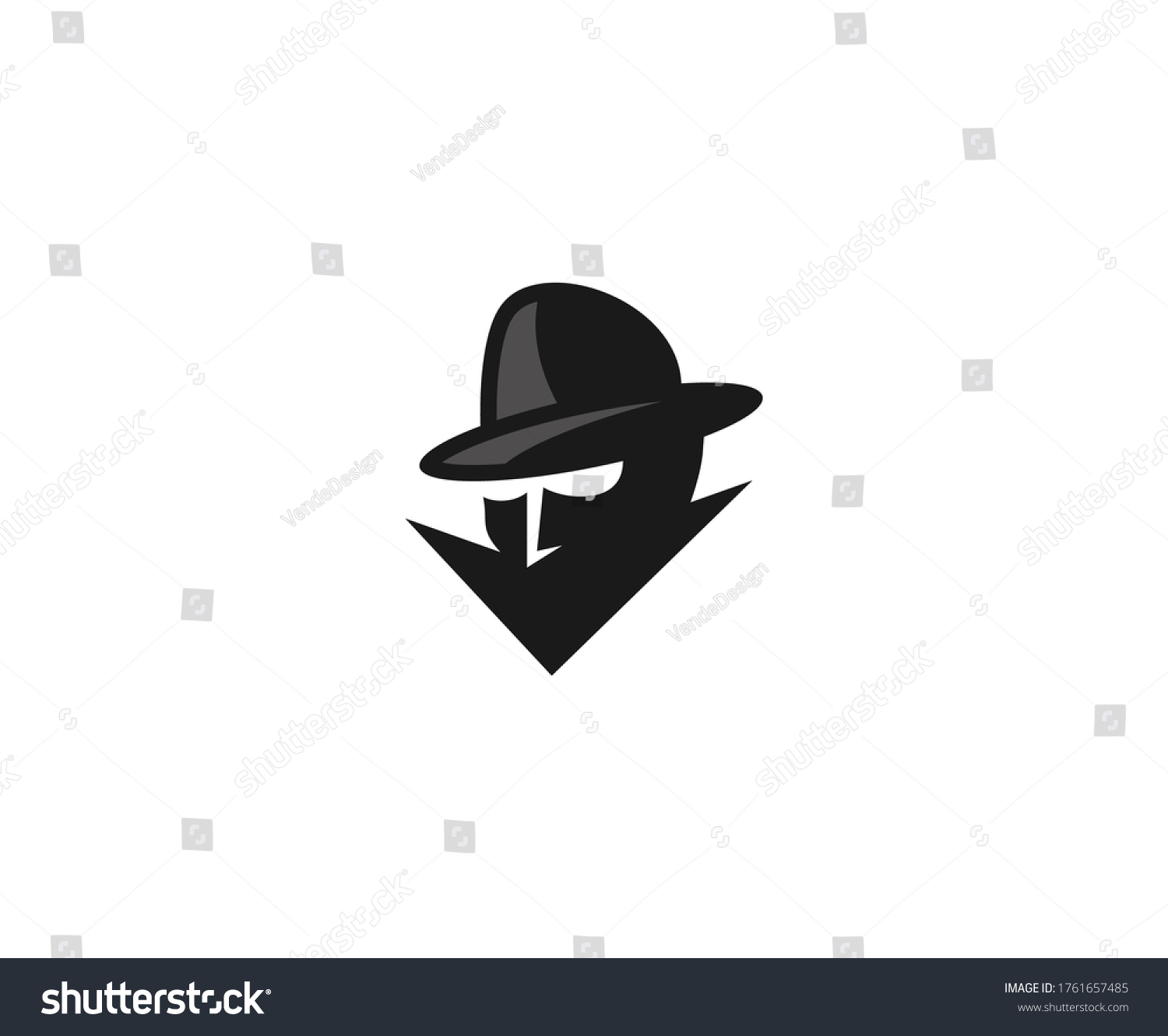 Detective Logo Spy Agent Vector Icon Stock Vector (Royalty Free ...
