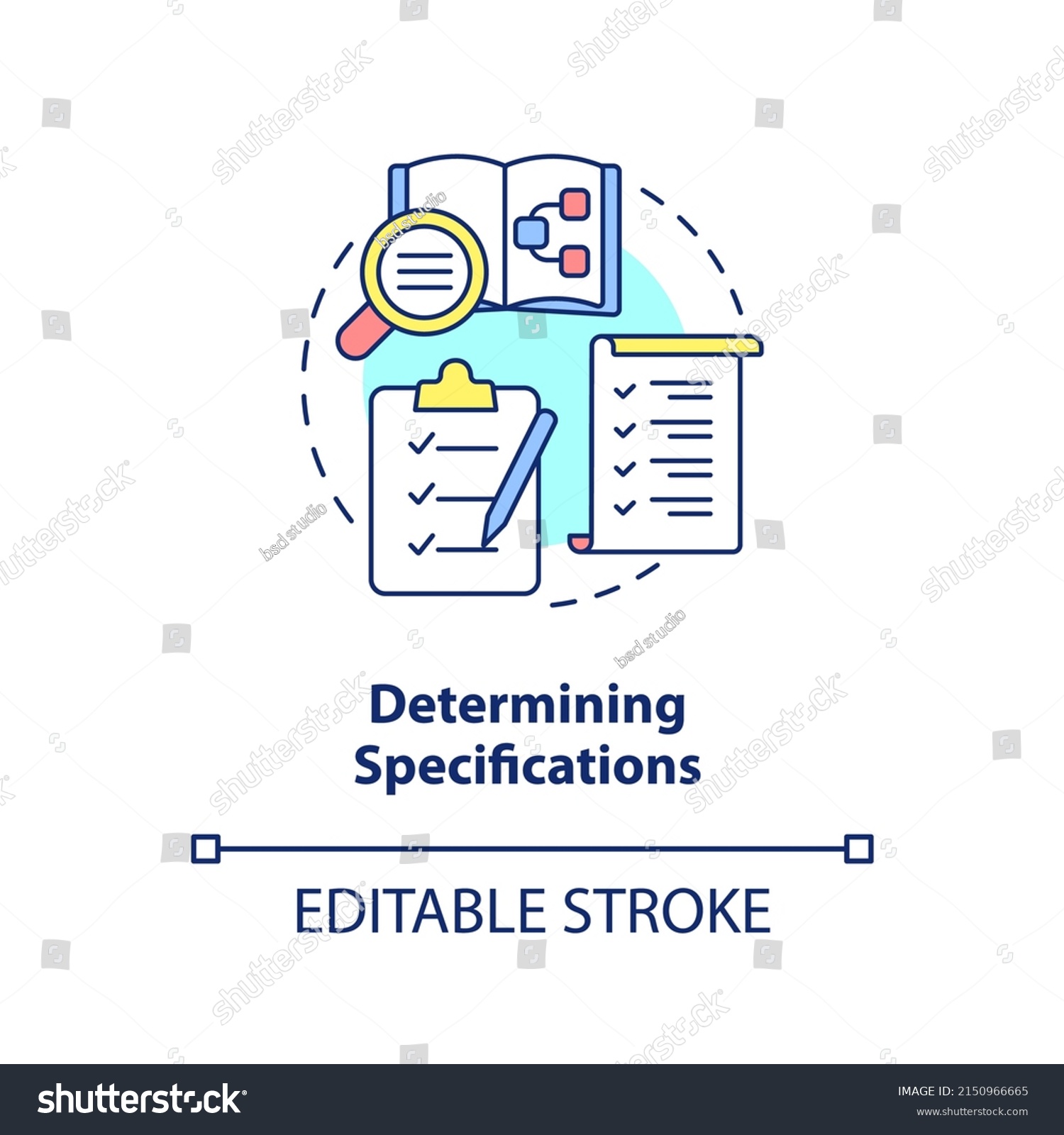 Determining Specifications Concept Icon Information System Stock Vector ...
