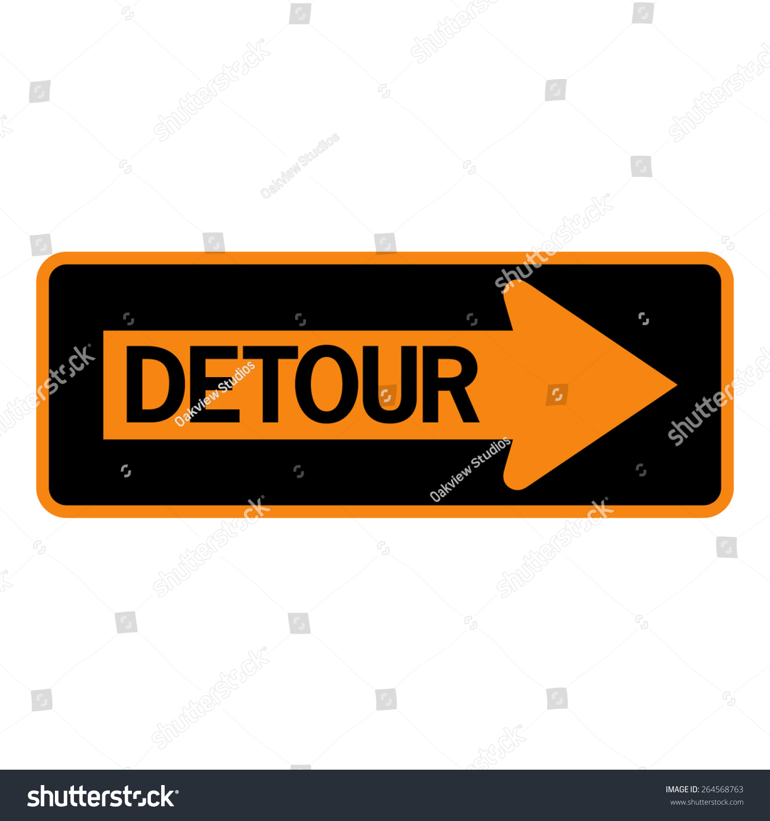 Detour Sing Vector Illustration: เวกเตอร์สต็อก (ปลอดค่าลิขสิทธิ์) 264568763