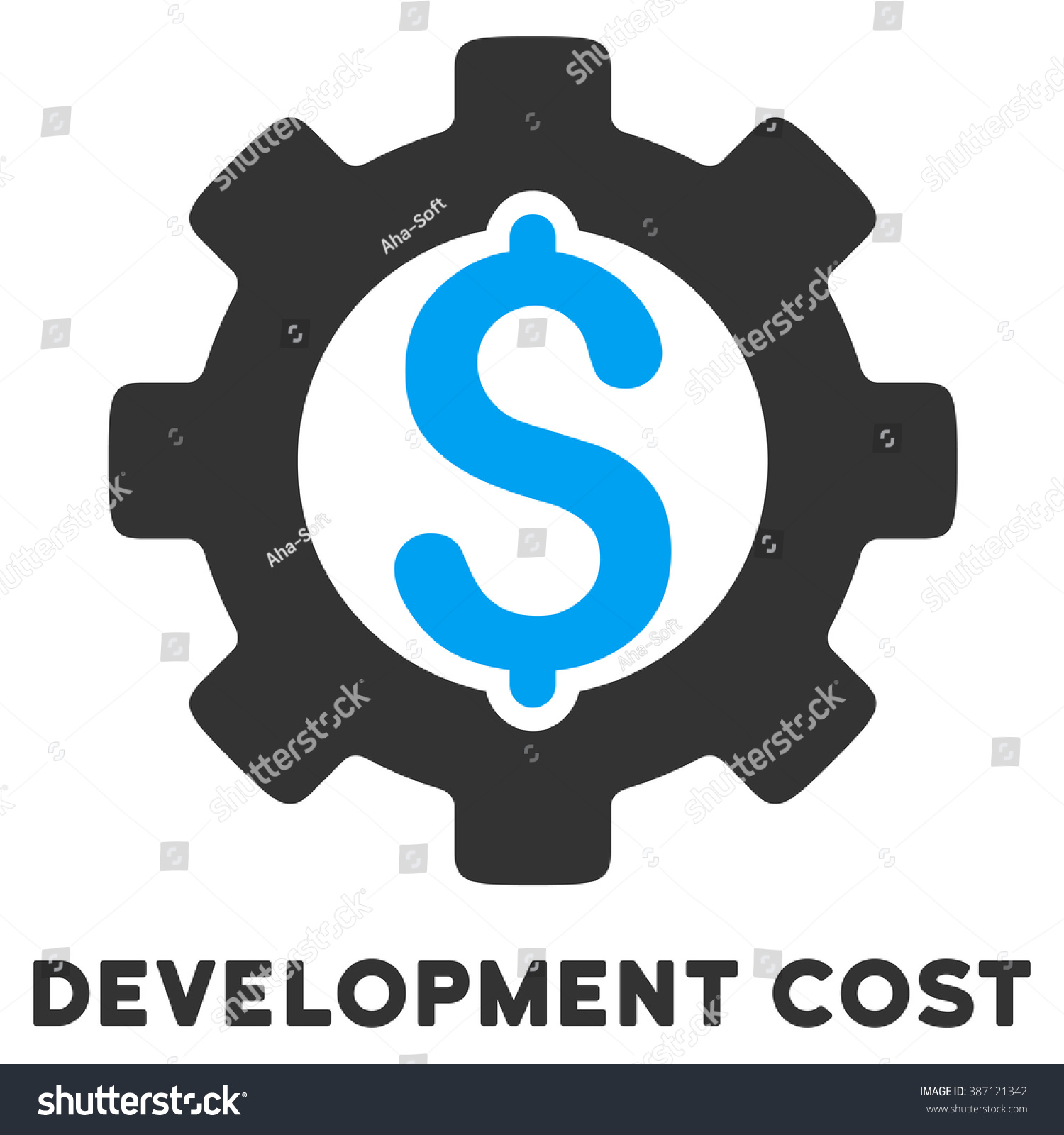 Development Cost Vector Icon Caption Style Stock Vector (Royalty Free ...