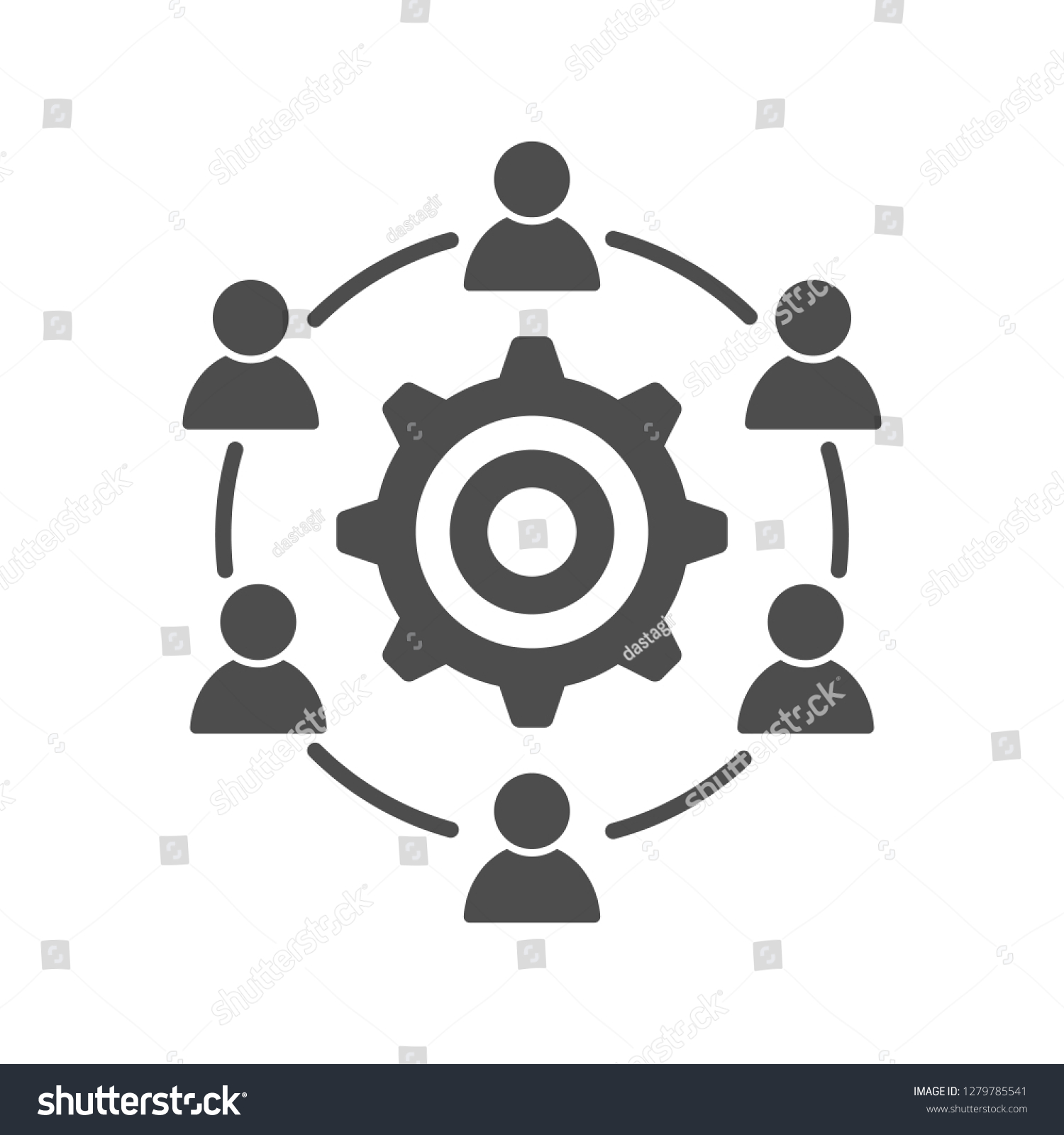 Vektor Stok Development Interacting Communication Meeting Icon (Tanpa ...