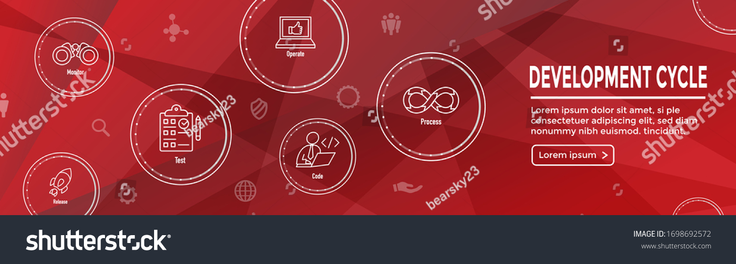 Development Operations Life Cycle Devops Icon: vetor stock (livre de ...