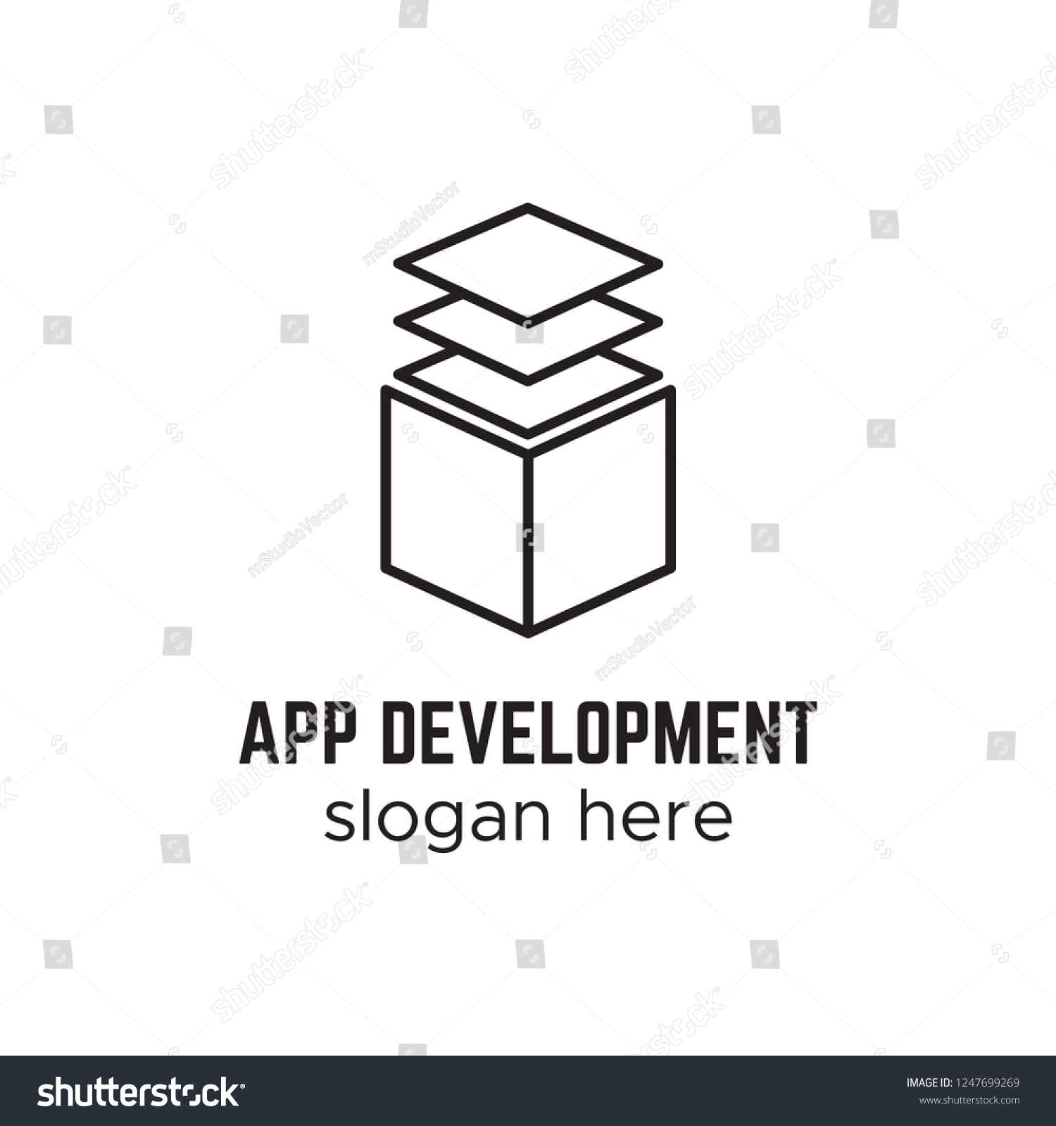 Development Game Studio Logos Cube App: Vector có sẵn (miễn phí bản ...