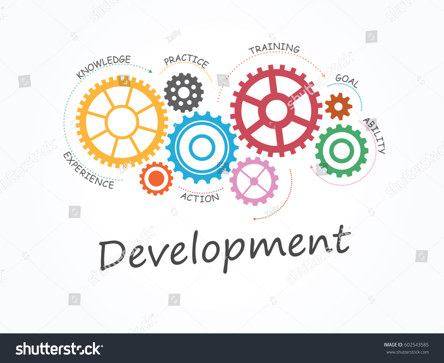 Development Gear Concept Infographic Template Vector Stock Vector ...