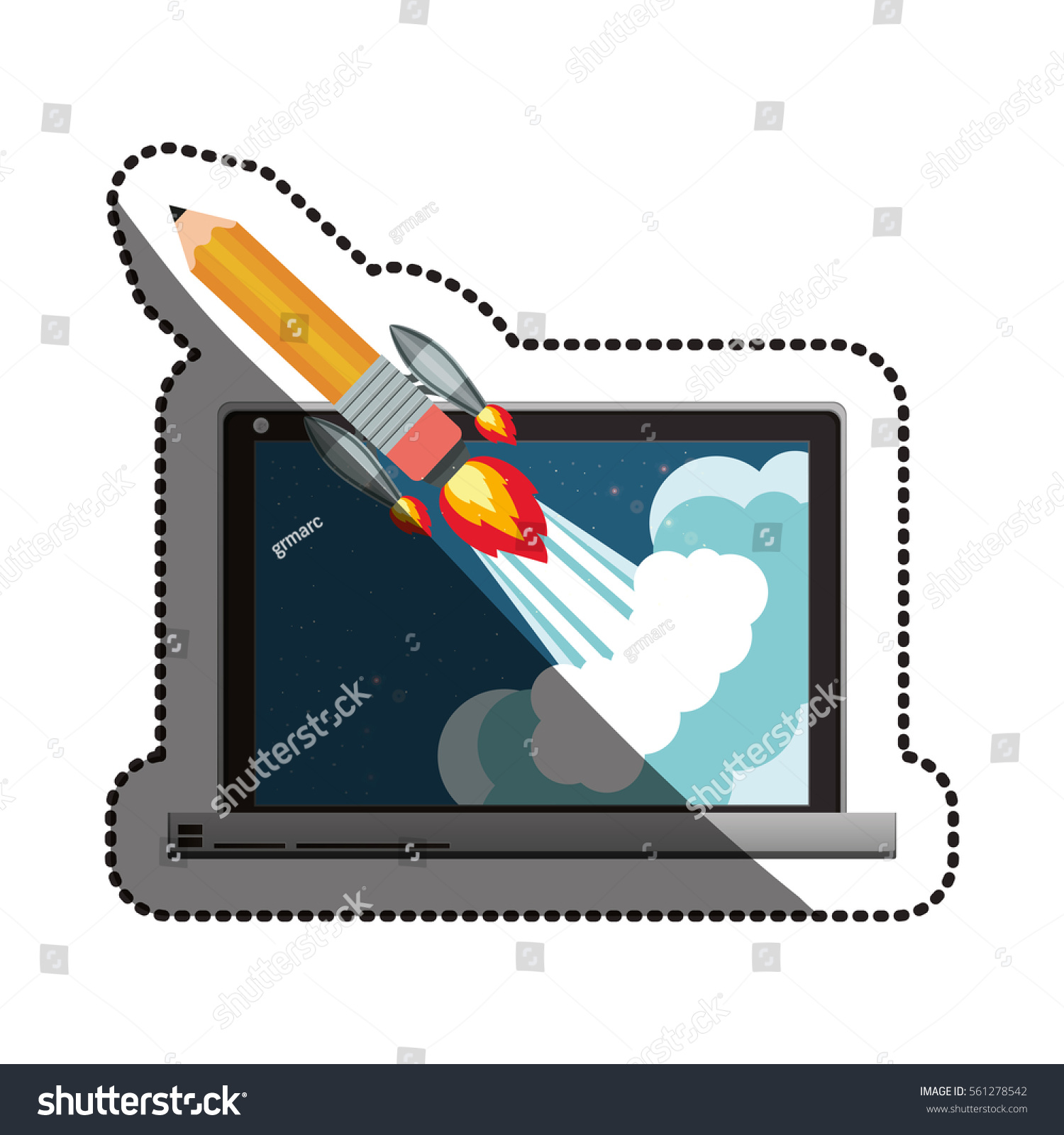 Device Start Concept Design: เวกเตอร์สต็อก (ปลอดค่าลิขสิทธิ์) 561278542 ...