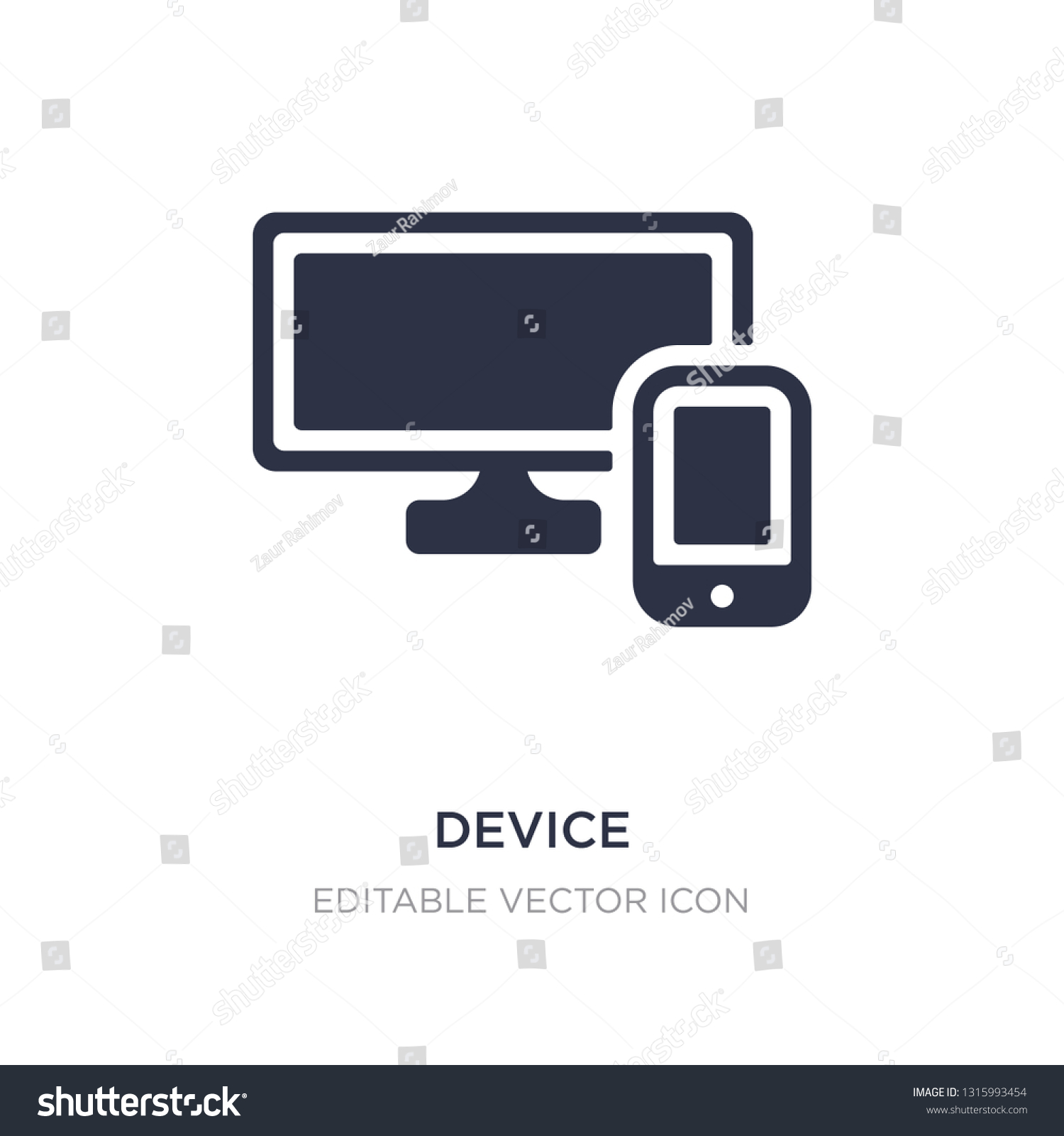 Device Icon On White Background Simple Stock Vector (Royalty Free ...