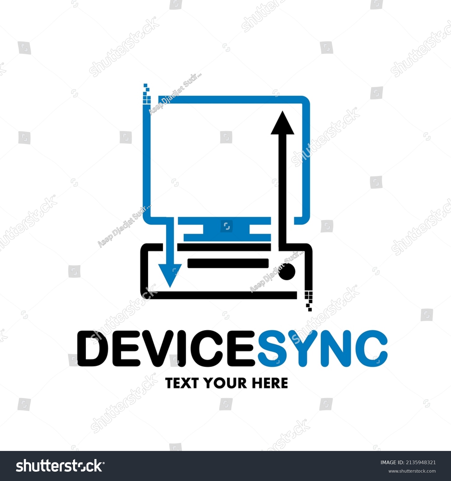 Device Synchronize Vector Logo Template This Stock Vector (Royalty Free ...