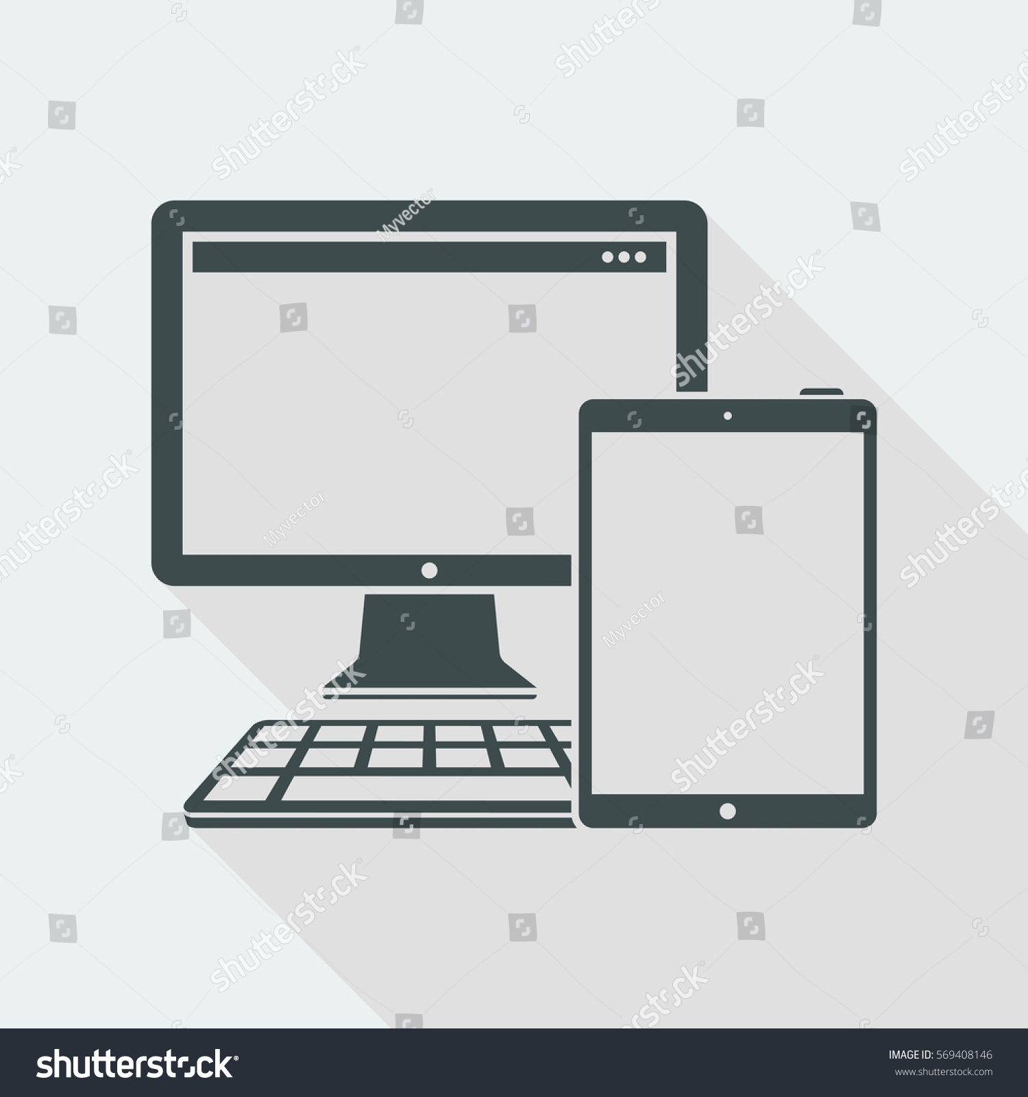 Devices Series Vector Flat Minimal Icon Stock Vector (Royalty Free ...