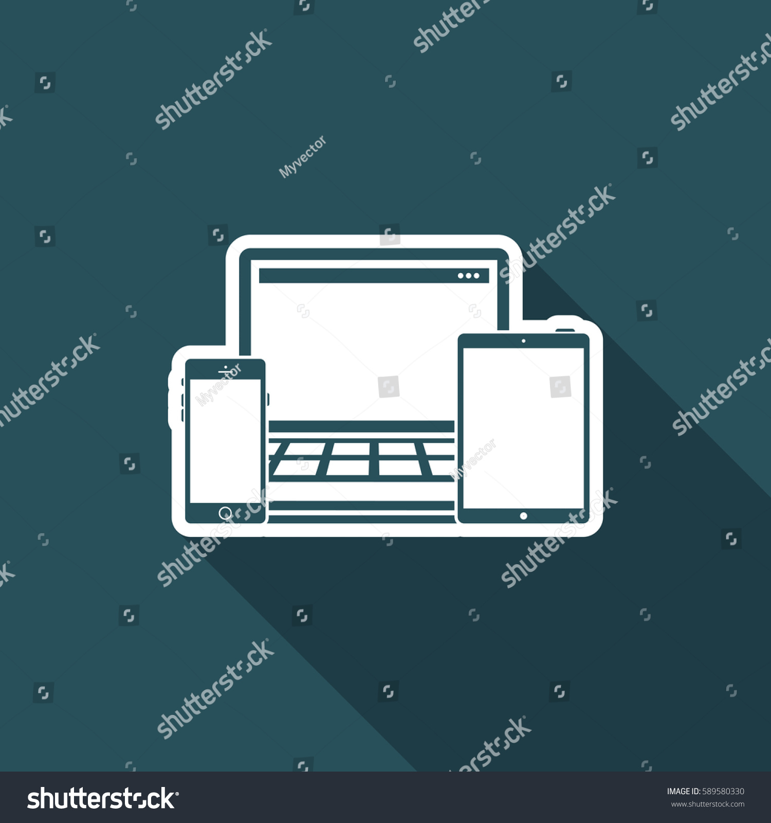 Devices Series Vector Flat Minimal Icon Stock Vector (Royalty Free ...