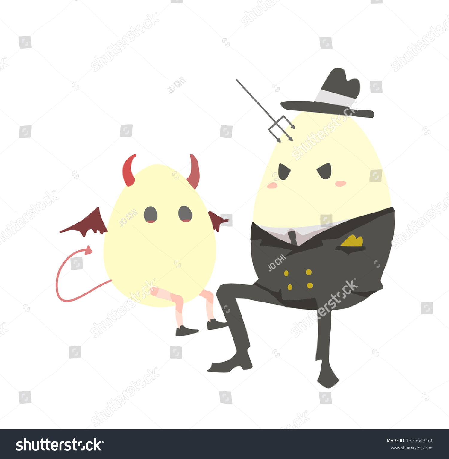 Devil President Vector Flat Cartoon Illustration Stock Vector (Royalty ...