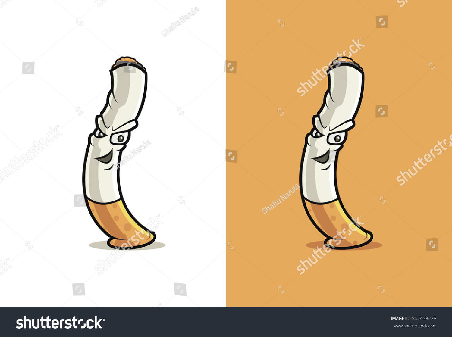 Devil Cigarette Cartoon Vector Illustration Stock Vector (Royalty Free ...