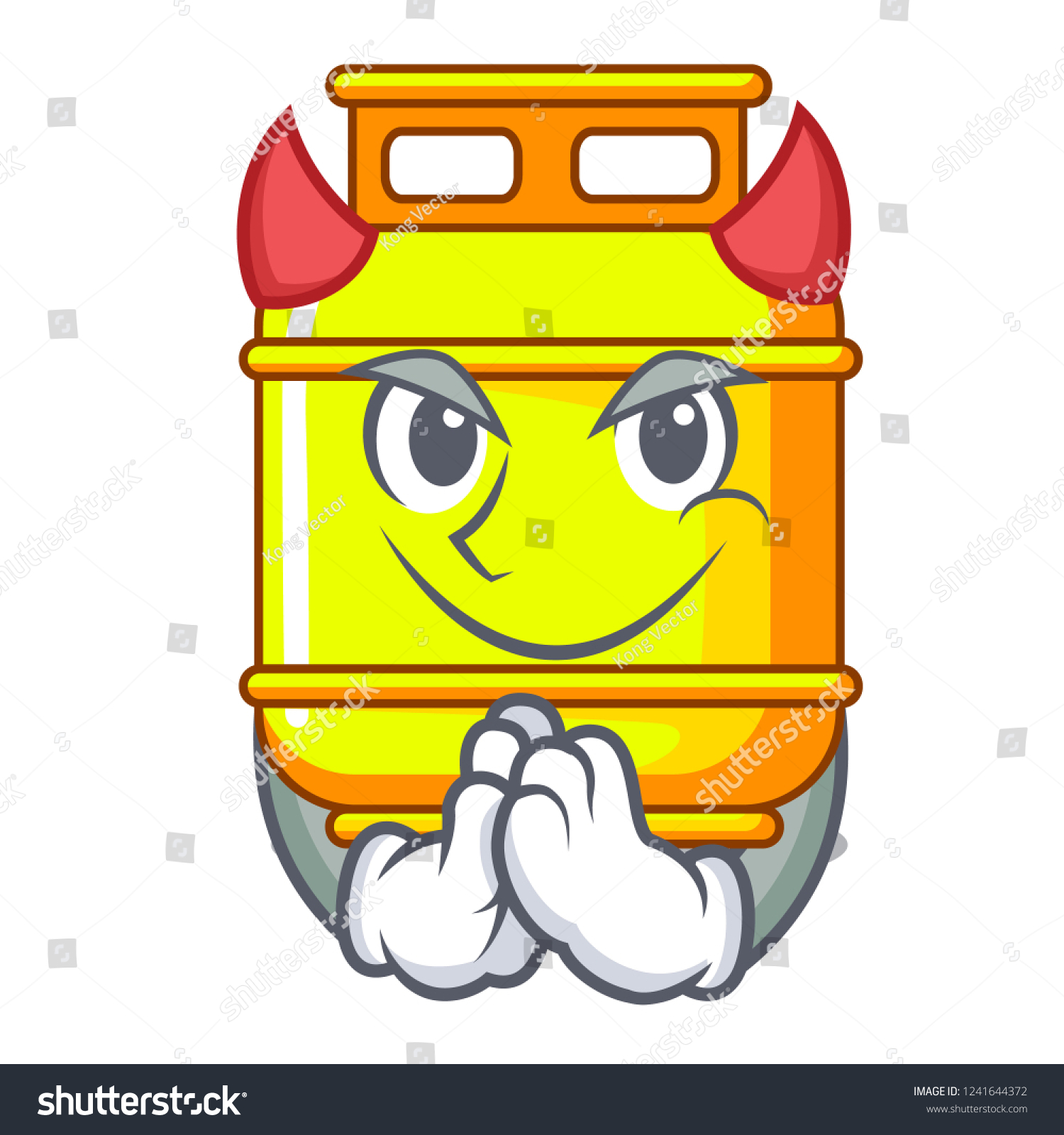 Devil Creative Gas Cartoon Tank Container Stock Vector (Royalty Free ...