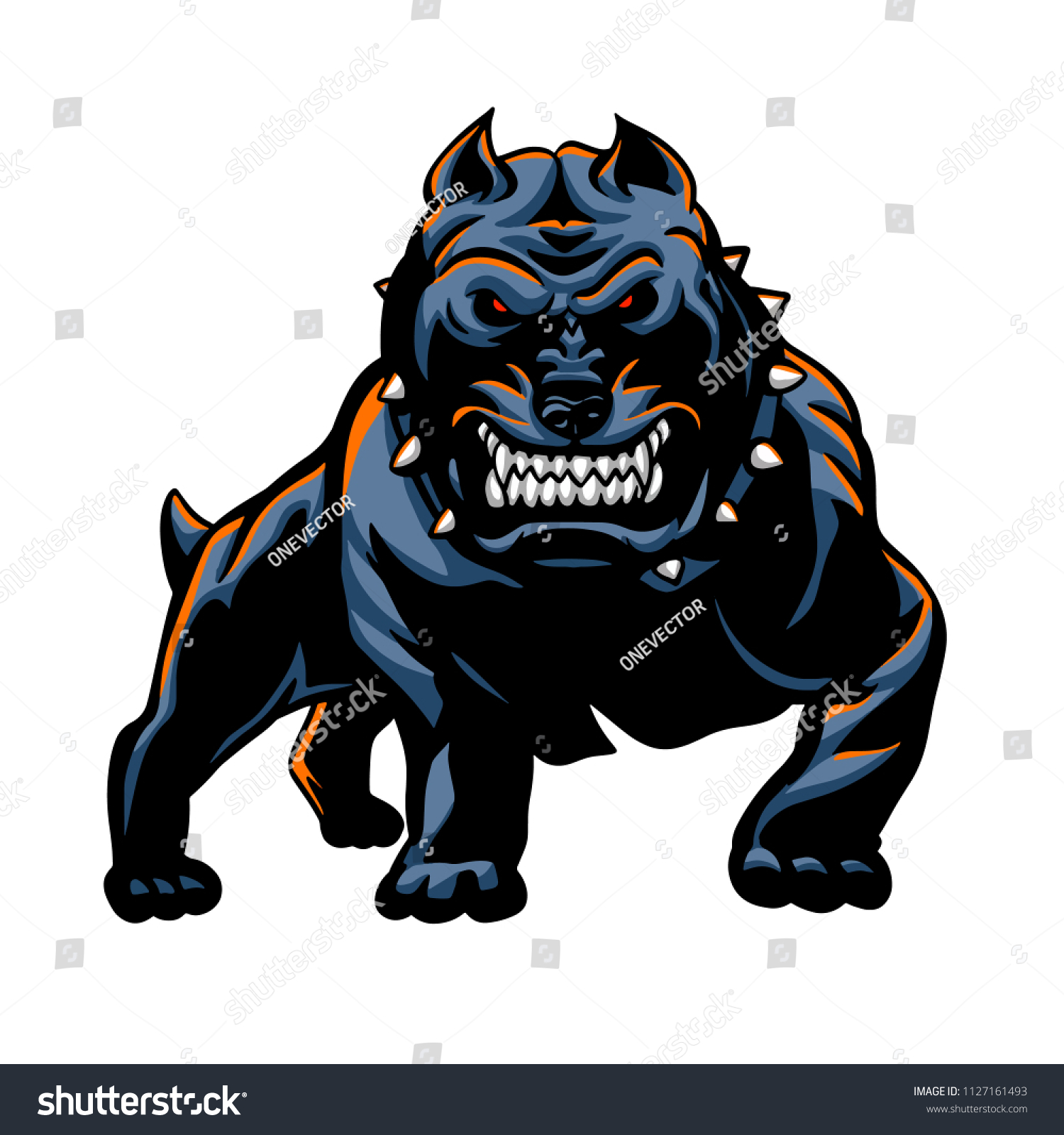 Devil Dog Vector Illustration Stock Vector (Royalty Free) 1127161493 ...
